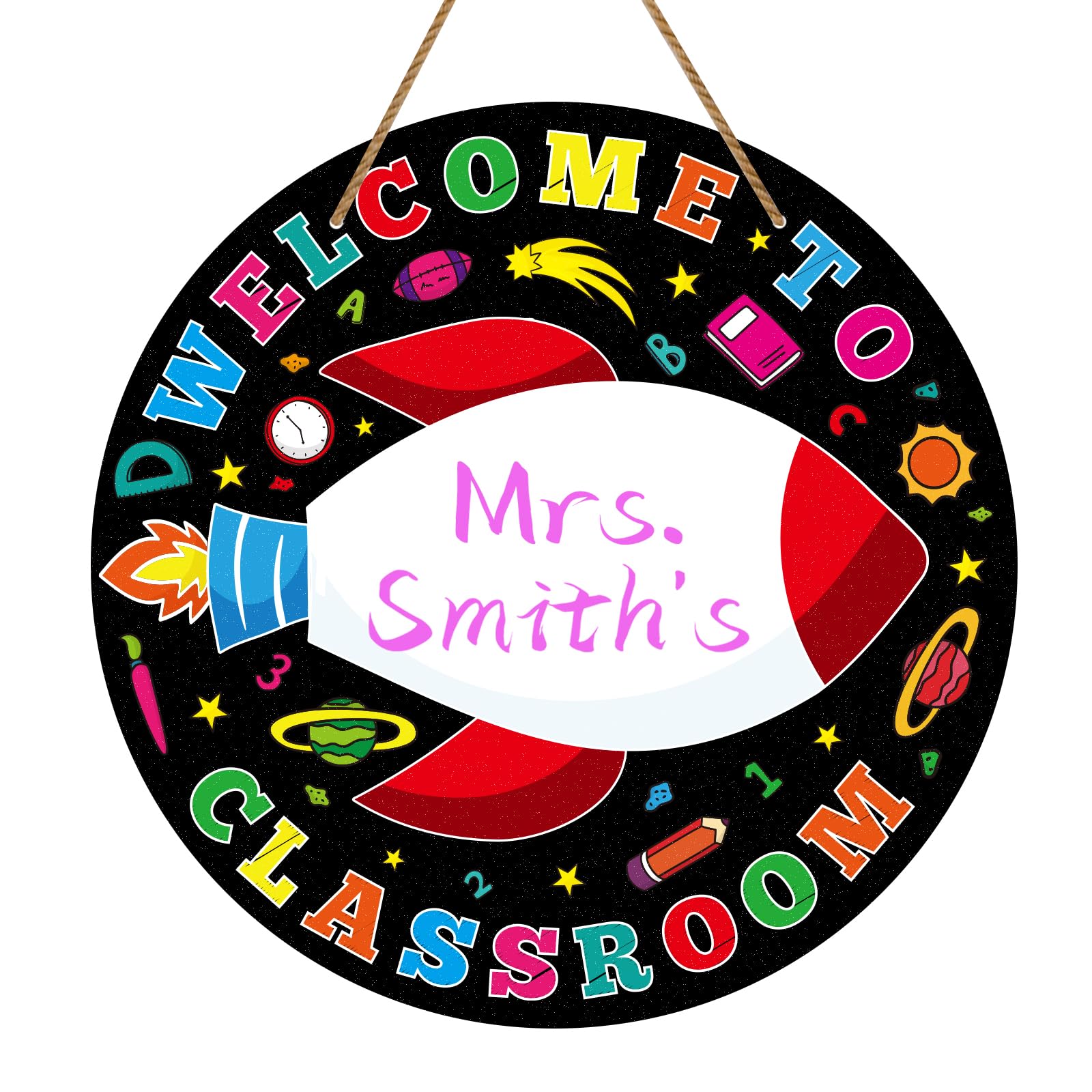 Amazon.com: D24TIME Personalized Welcome Sign for Classroom Door ...