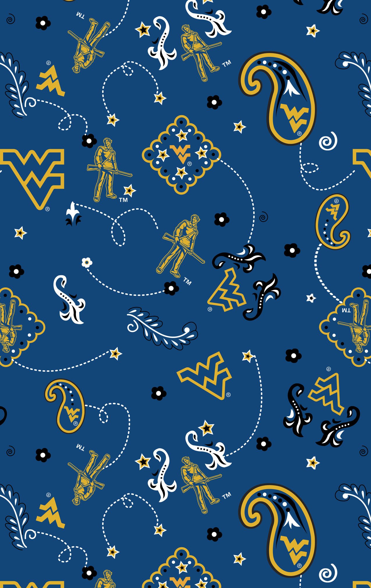 Amazon.com: WEST Virginia Cotton Fabric-WVU Cotton Fabric by SYKEL