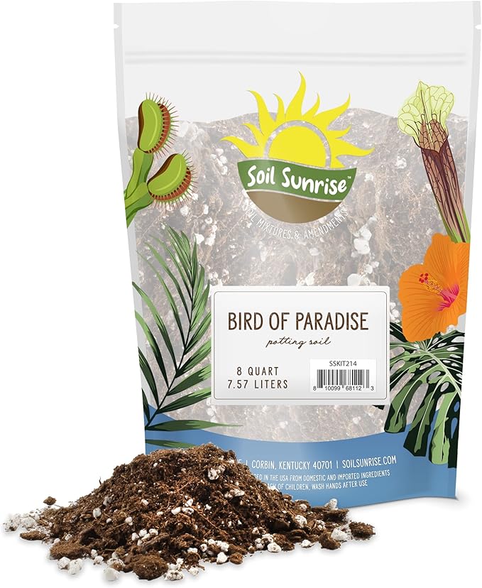 Amazon.com : Bird of Paradise Potting Soil Mix (8 Quarts), All Natural ...