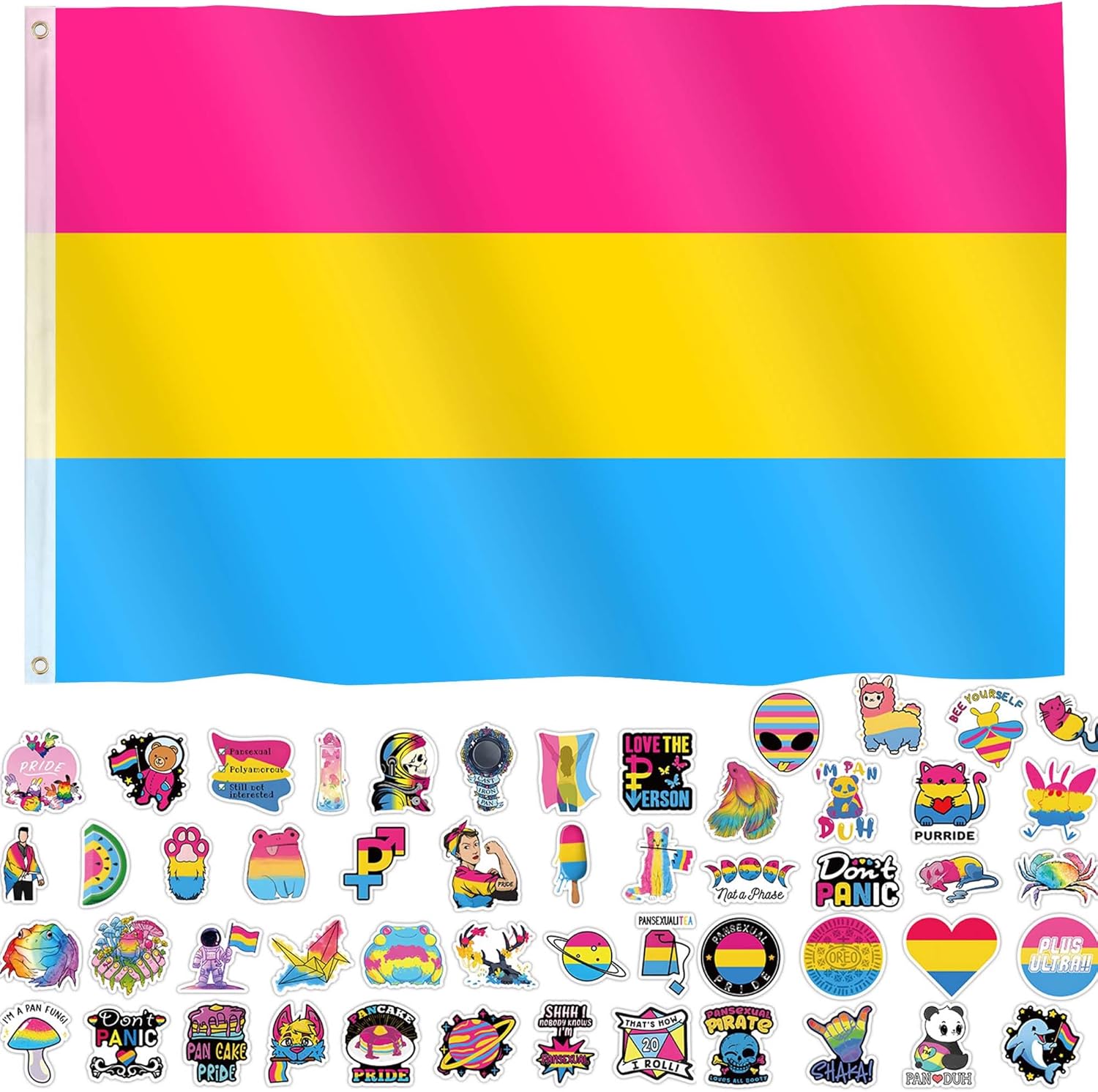 Amazon.com : Pansexual Flag Pride Flag 3x5 Feet Pan Flag Pride Month ...