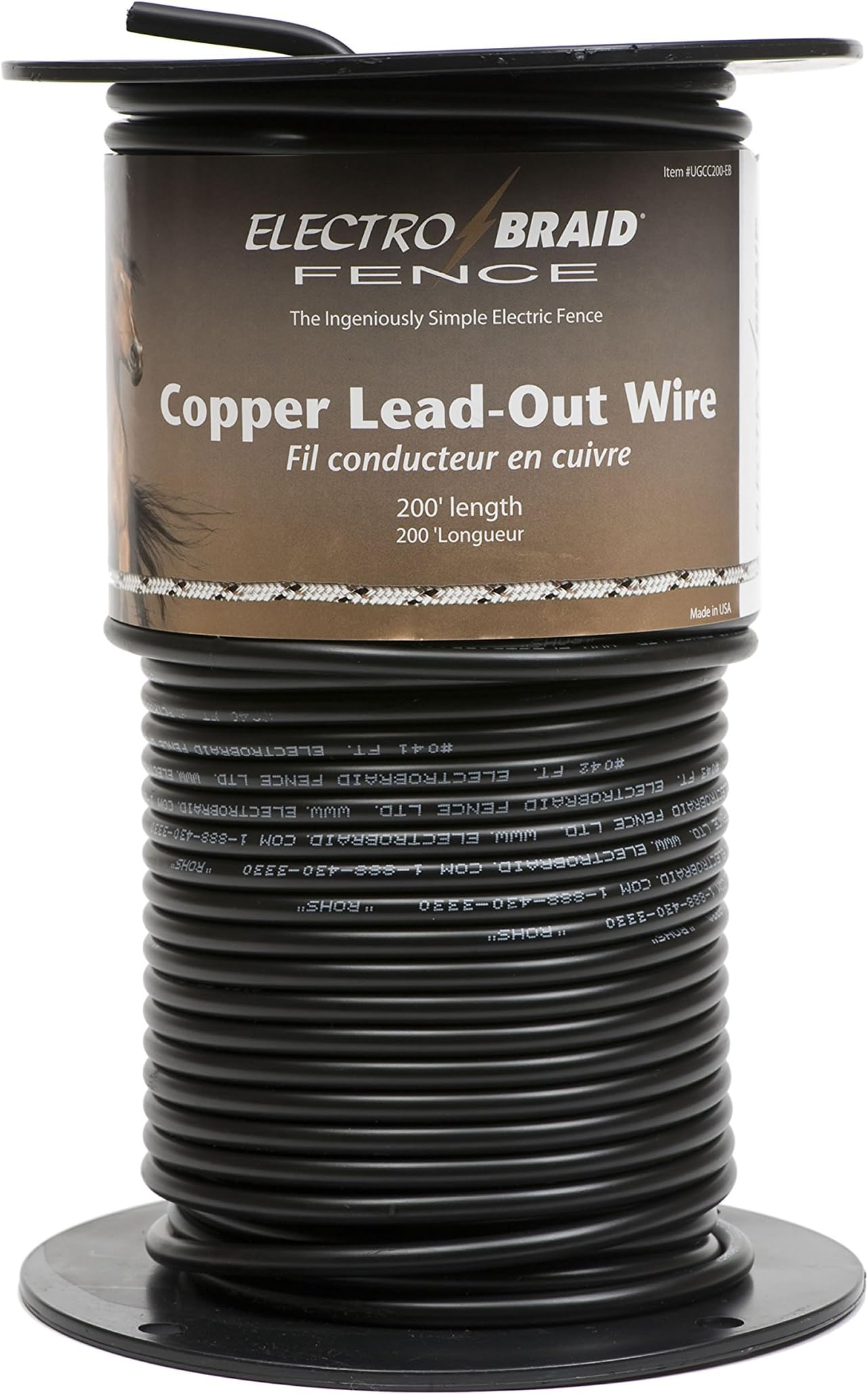 ElectroBraid UGCC200-EB High Voltage Insulated Copper Lead Out Wire ...