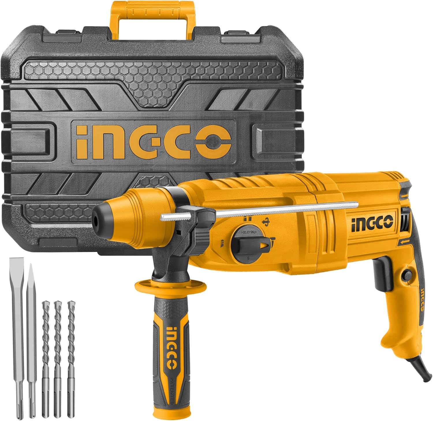 INGCO Rotomartillo 800W 2.5J Entrada SDS Plus 3 funciones Taladro ...