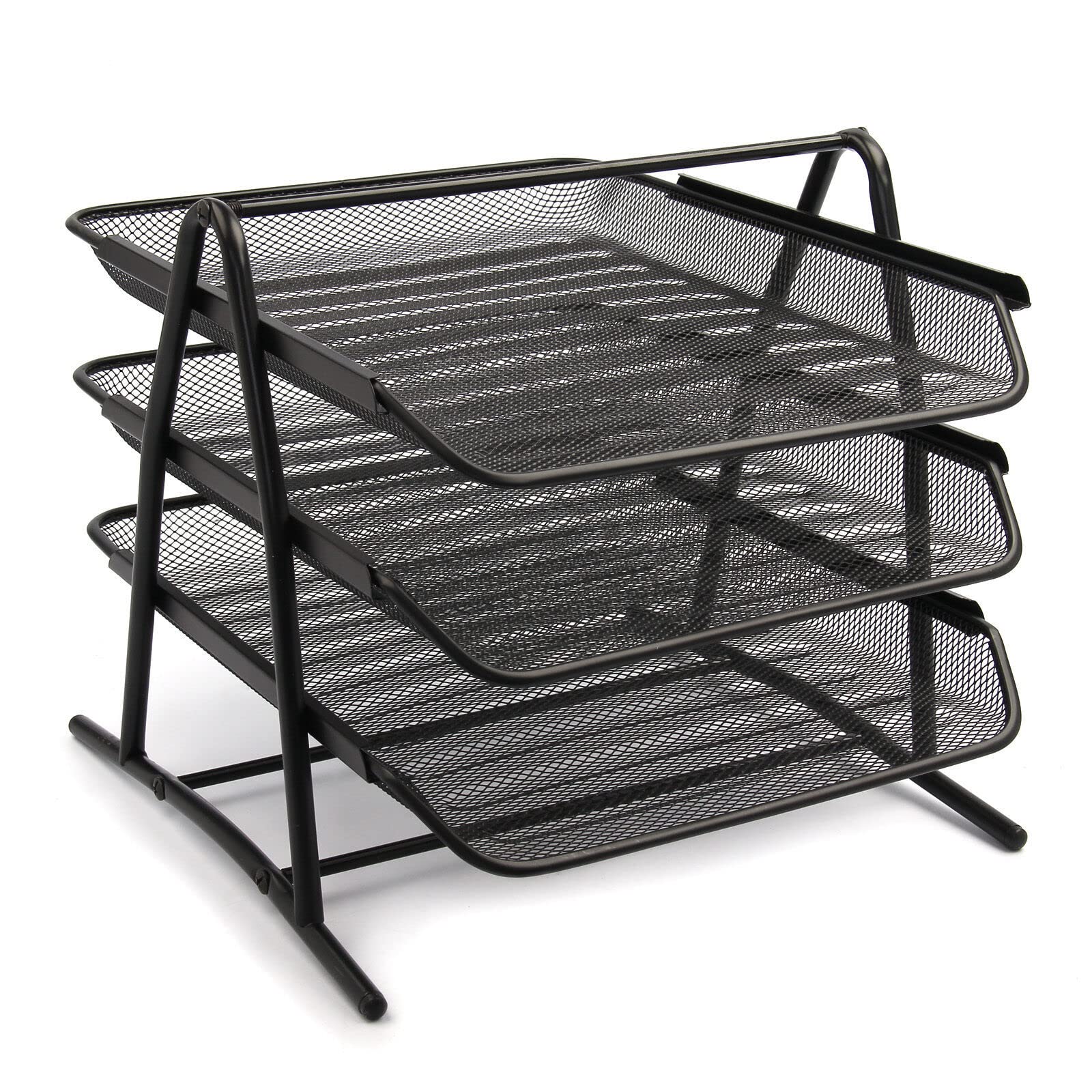 Trintion Letter Tray Mesh Letter Tray 3 Tier Office Filing Trays Holder ...