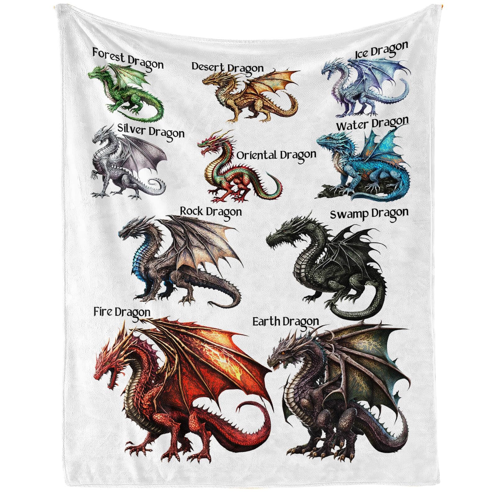 Amazon.com: CaomeiWu Dragon Throw Blanket, 50" x 40" Flannel Cute ...