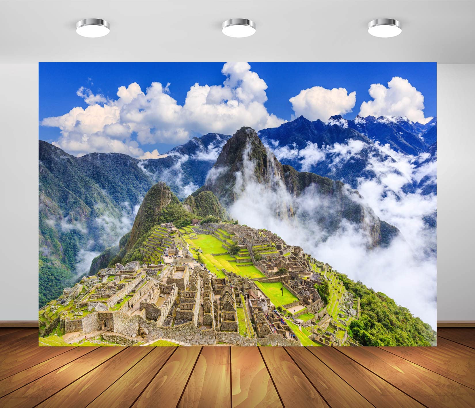 Snapklik.com : 7x5ft Fabric Machu Picchu Backdrop For Photography Ancient Mountain Ranges Blue ...
