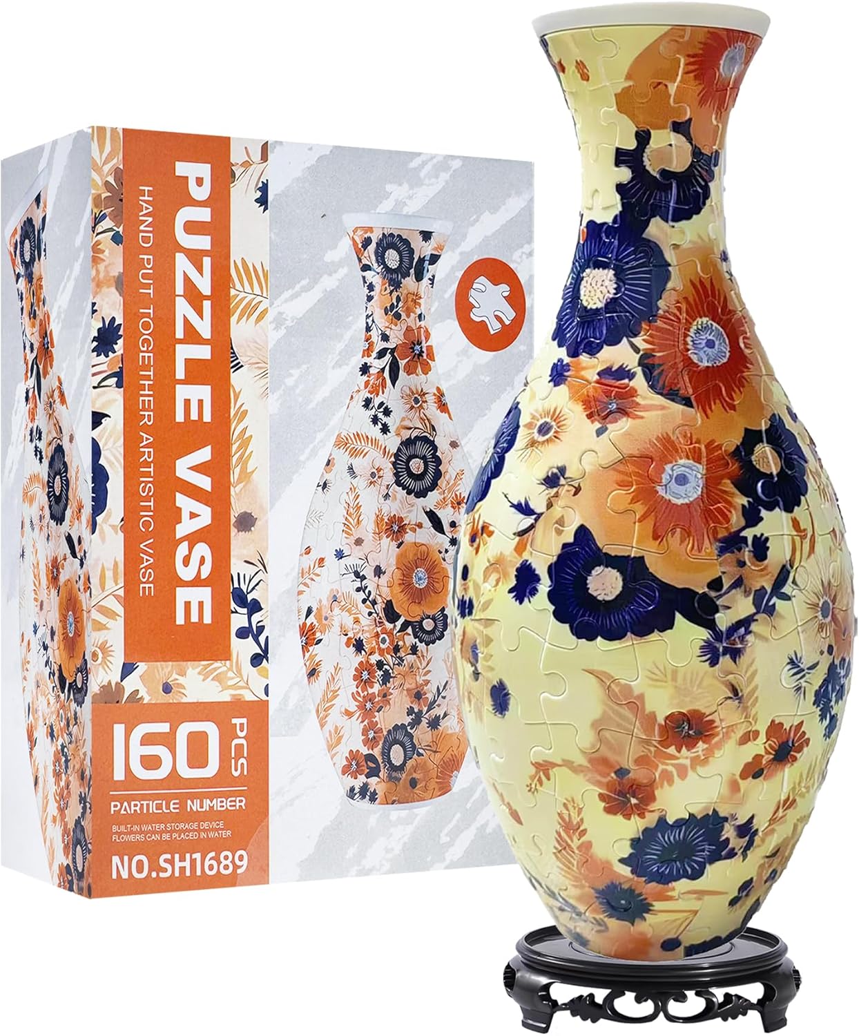 Amazon.com: 3D Puzzle Vase for Adults, Unique Decorative Jigsaw Flower ...