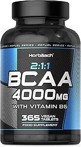 BCAA Tablets | 4000mg BCAAs per Serving | 3 Months Supply | Essential ...