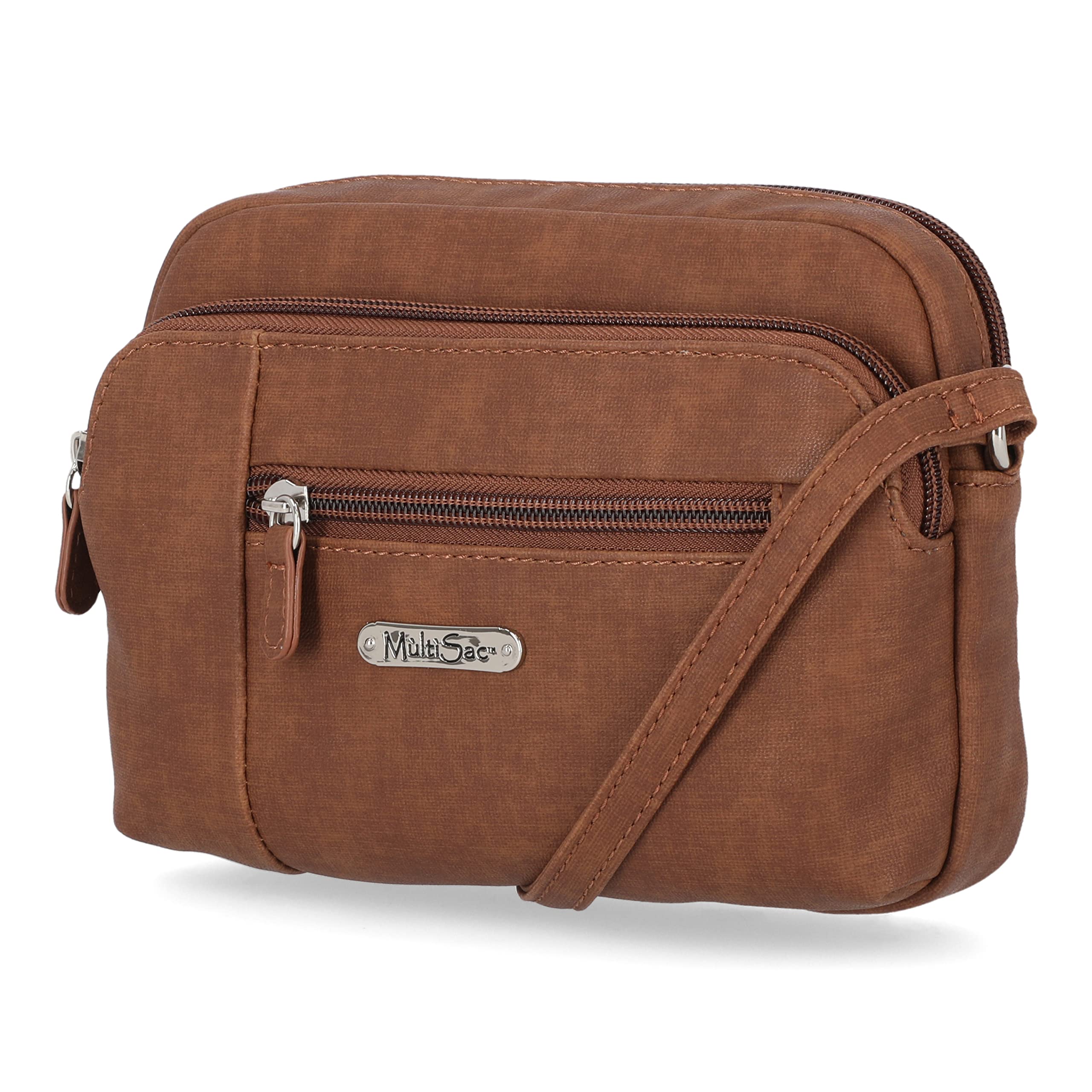 Snapklik.com : Multisac Mini Dynamic Crossbody Bag, Cognac
