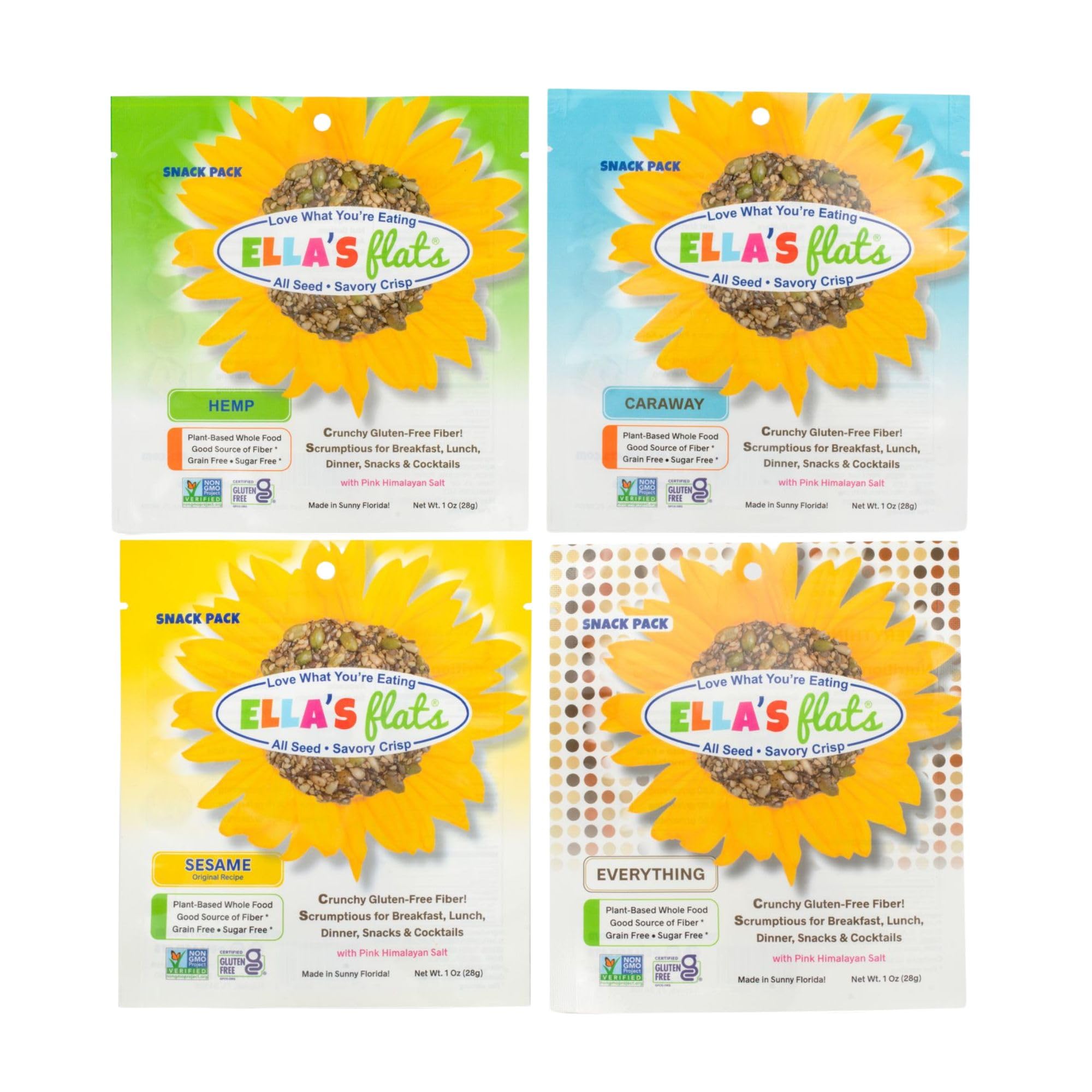 Snapklik.com : ELLAS FLATS Variety All Seed Savory Crisps All Natural ...