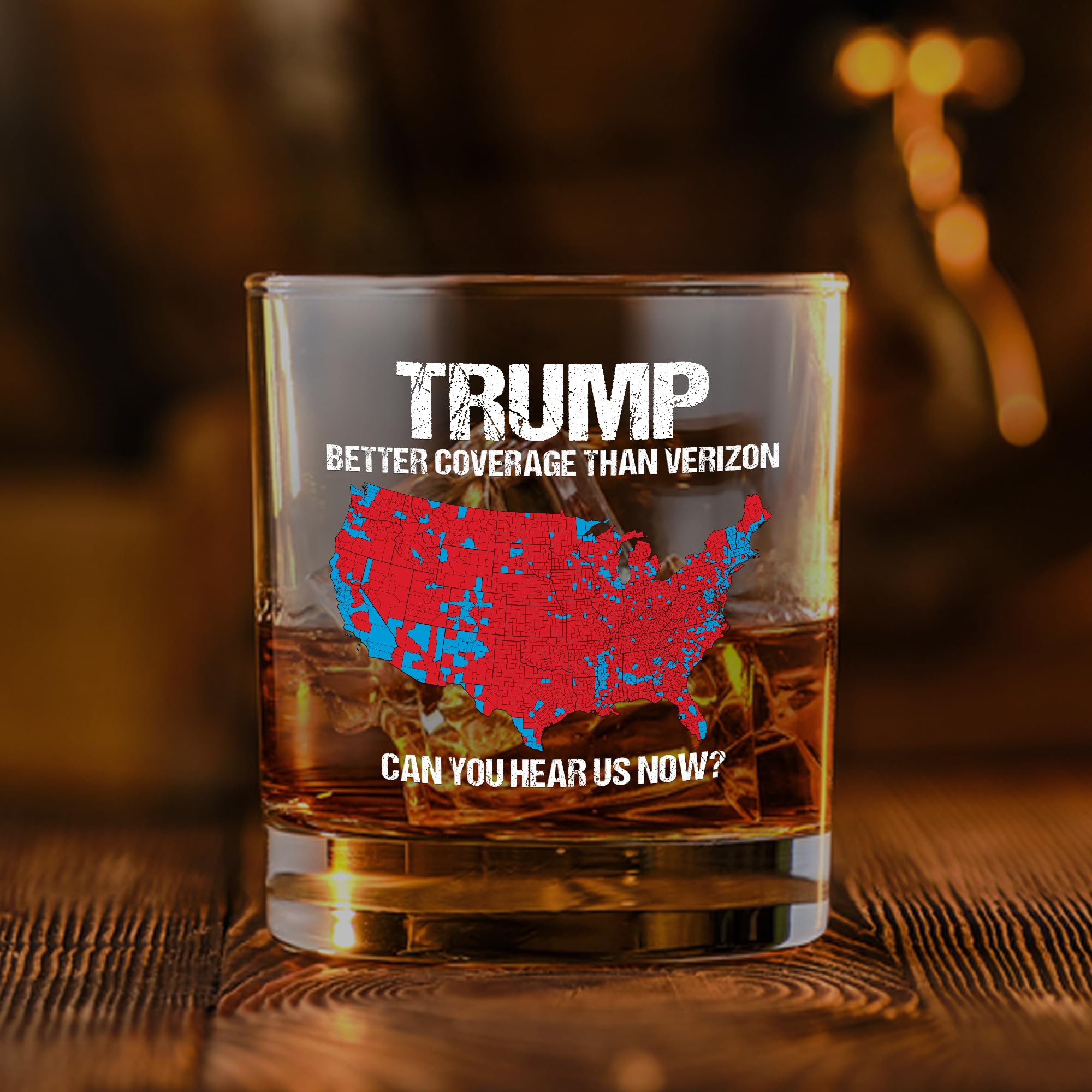 Amazon.com | Aclinko Trump Better Coverage Than Verizon Whiskey Glasses ...
