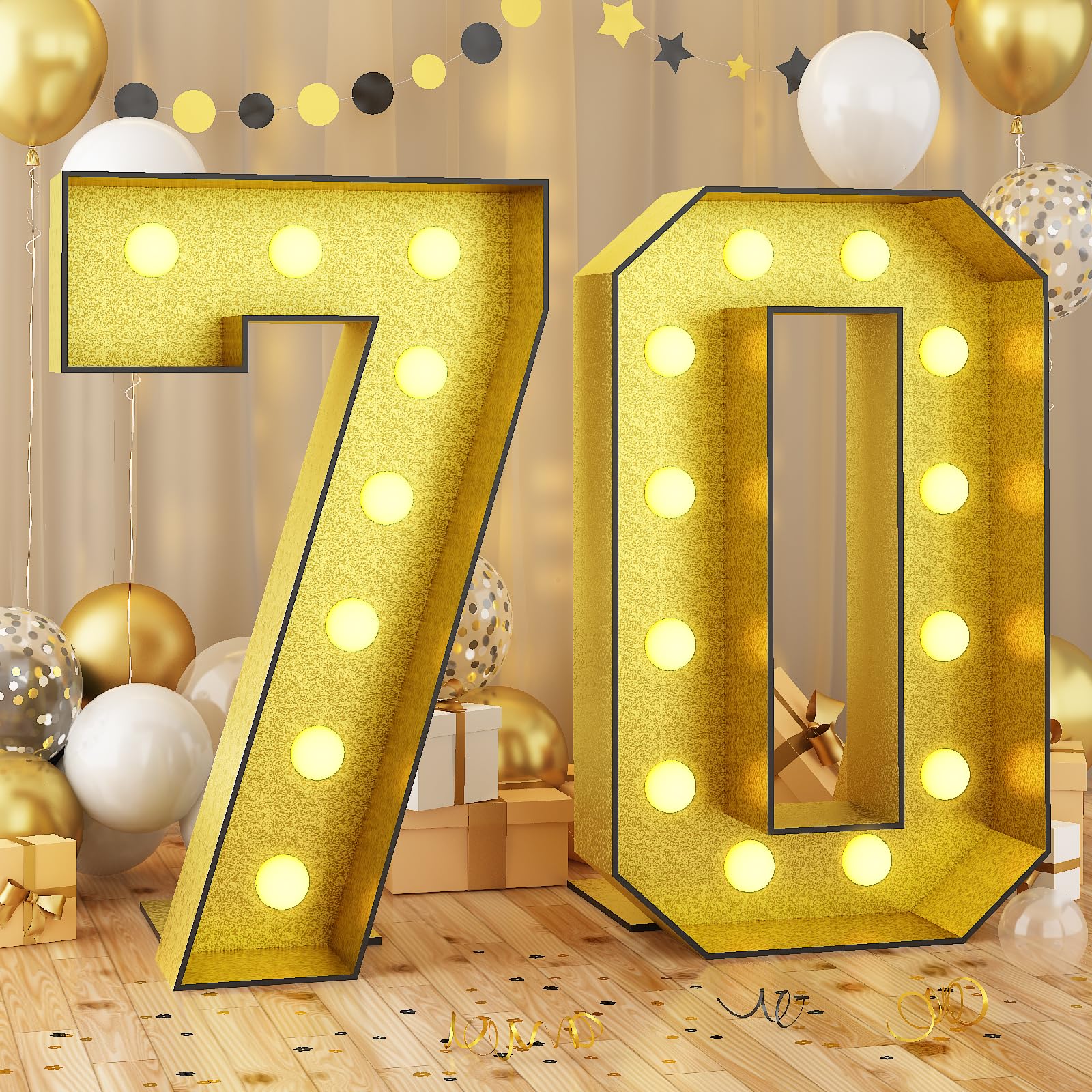 Snapklik.com : Light Up Numbers 70, 4FT Light Up Numbers Number 70 ...