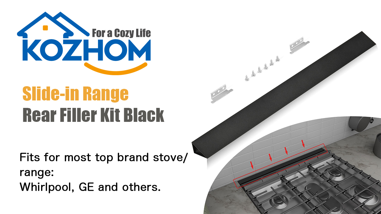 Guards Between Stove And Counter Slide-in Range Rear Filler Kit Black ...