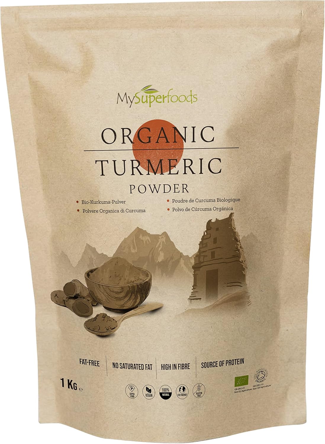 MySuperfoods Organic Turmeric Powder 1kg, Natural Source of Curcumin ...