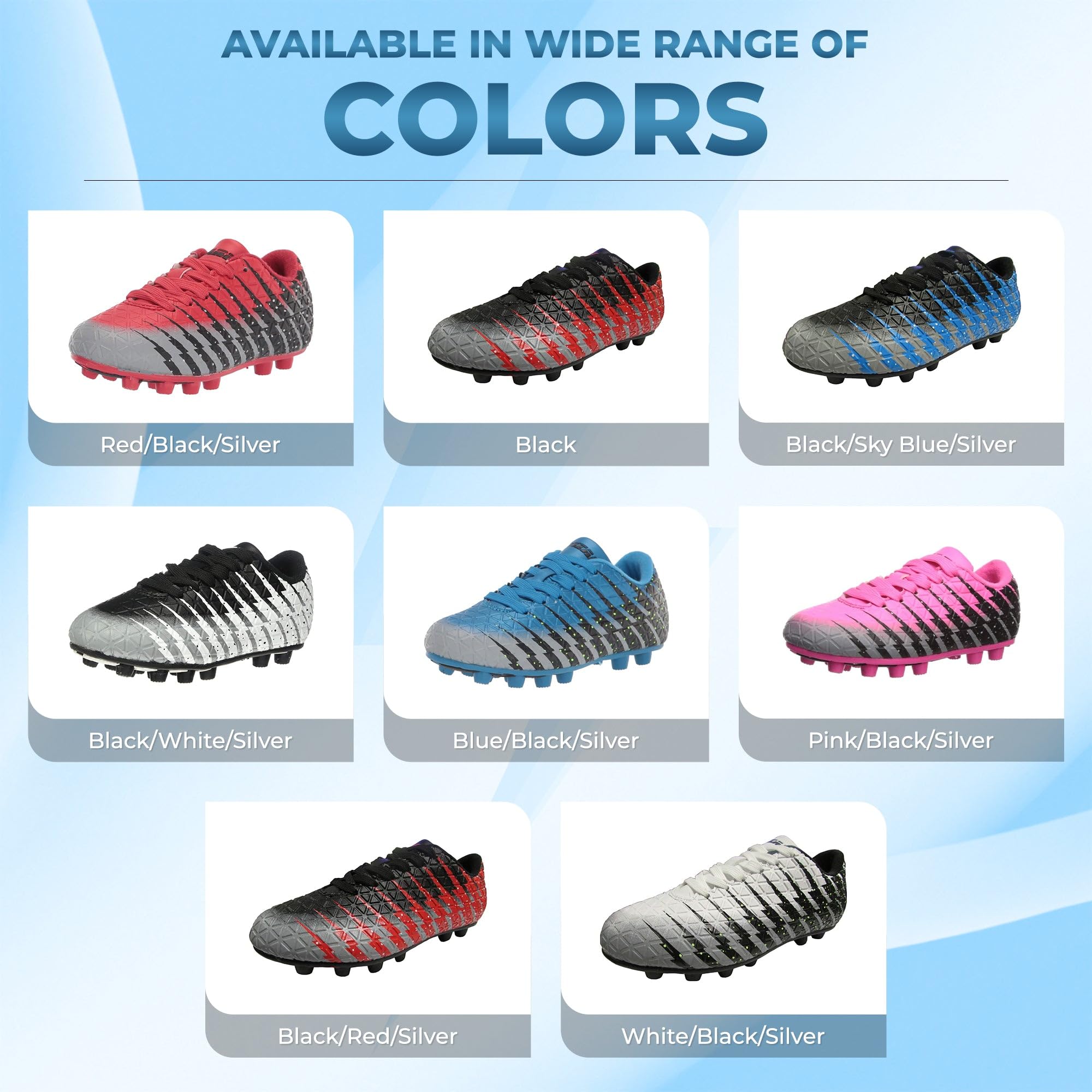 Snapklik.com : Vizari Bolt Firm Ground Youth Soccer Cleats For Boys And ...