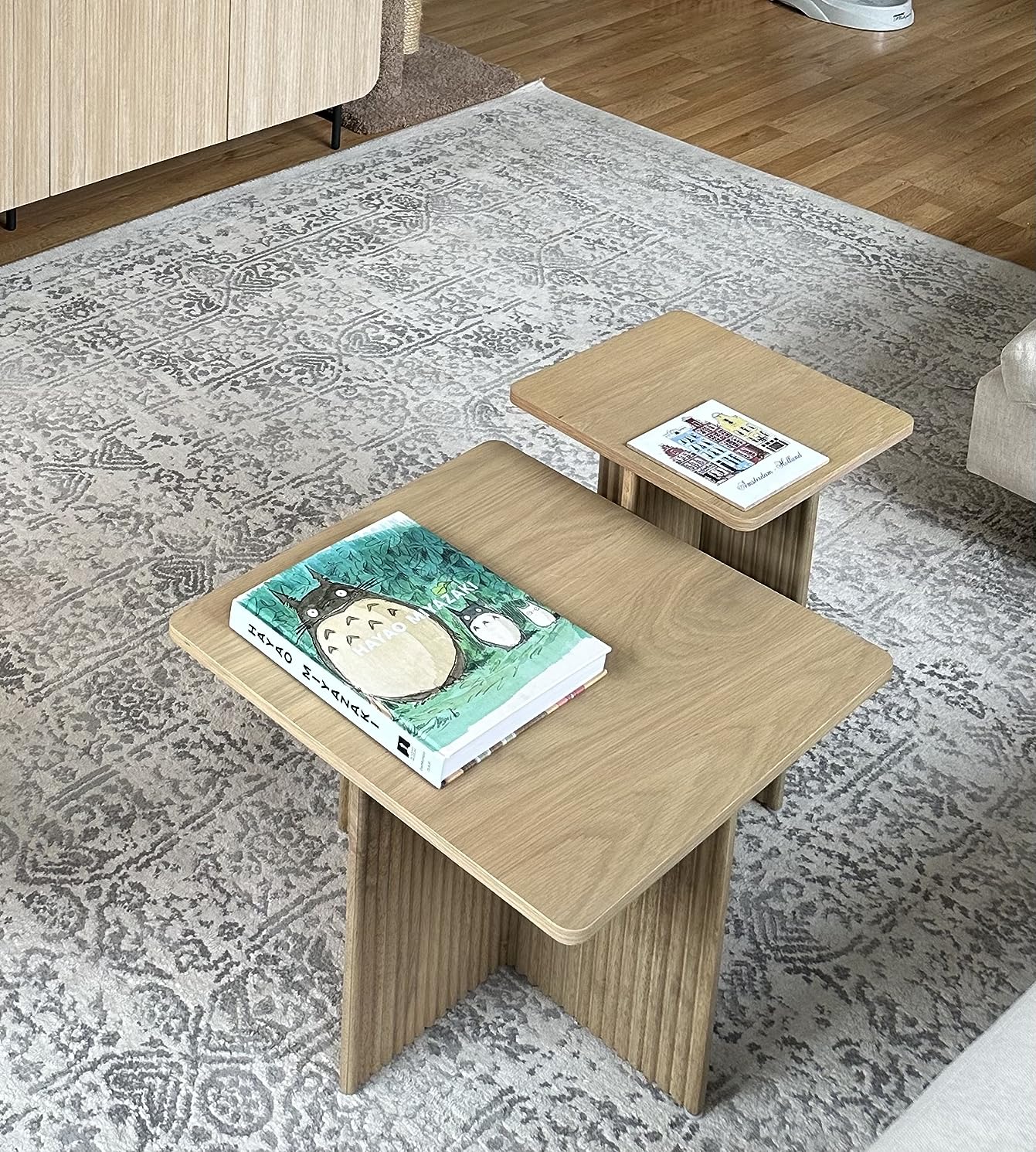 $27/mo - Finance Square Fluted Nesting Coffee Table - Low Profile 2 ...