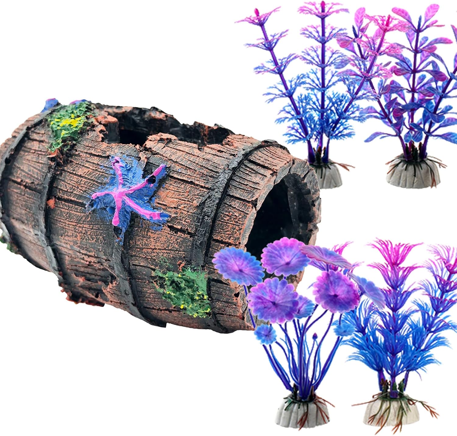 Amazon.com: Faeshoo Fish Tank Decorations Betta Fish Tank Decoration ...