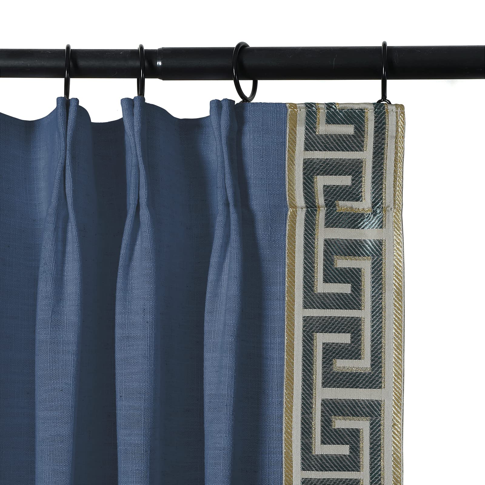 Where To Place Curtain Greek Key Trim Decorative Drapery Details
