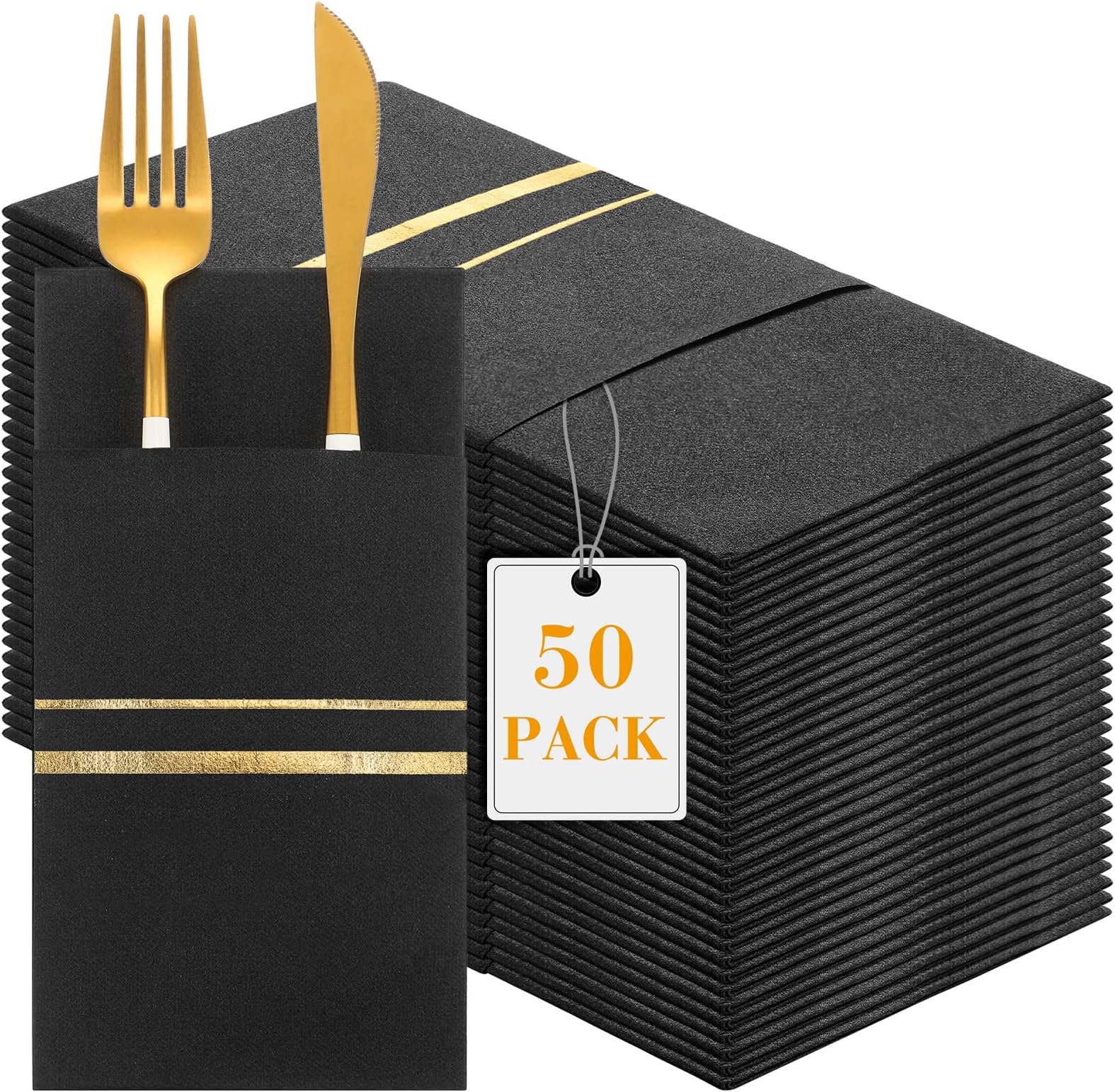 Amazon.com: 50 Pack Dinner Napkins Disposable Linen Feel Dinner Napkins ...
