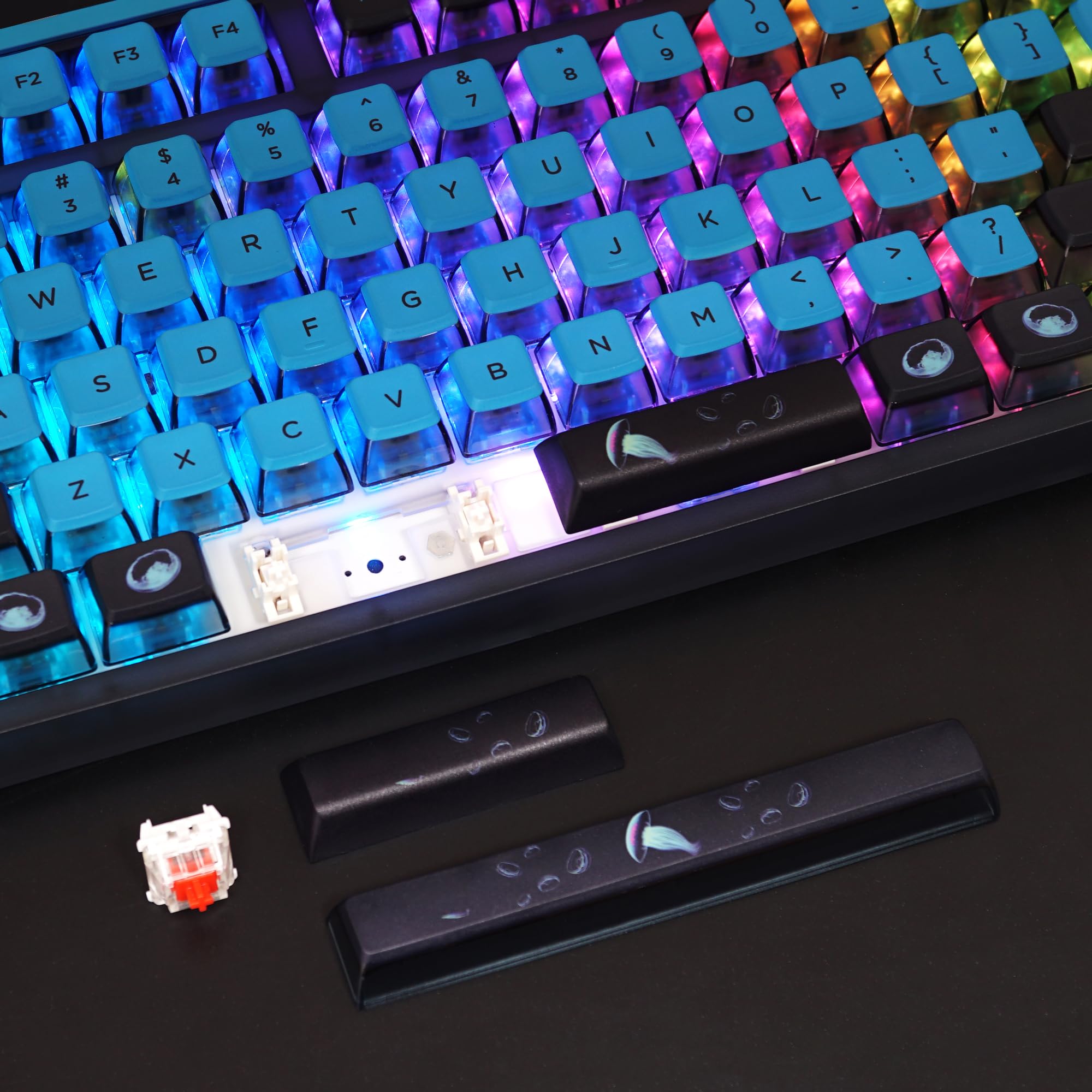 Snapklik.com : MOLGRIA SKYLOONG GK87 Jellyfish Pudding Keycaps RGB ...