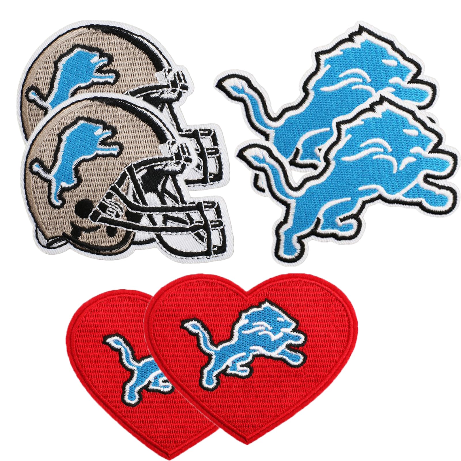 Amazon.com: 6Pcs Rugby Fans' Favorite Team Logo,Iron on or Sew on Lions ...