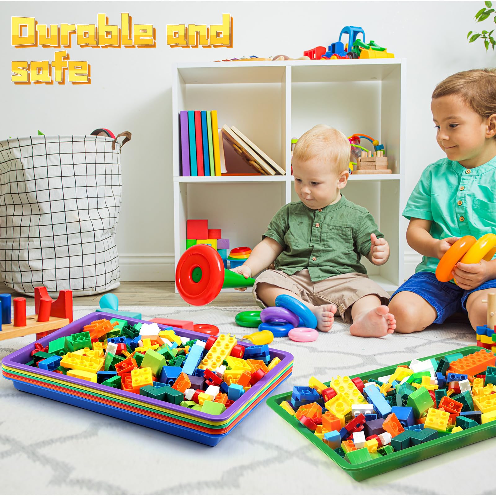 Snapklik.com : Mifoci 12 Pack Large Plastic Art Trays 16x12x1 Inch ...