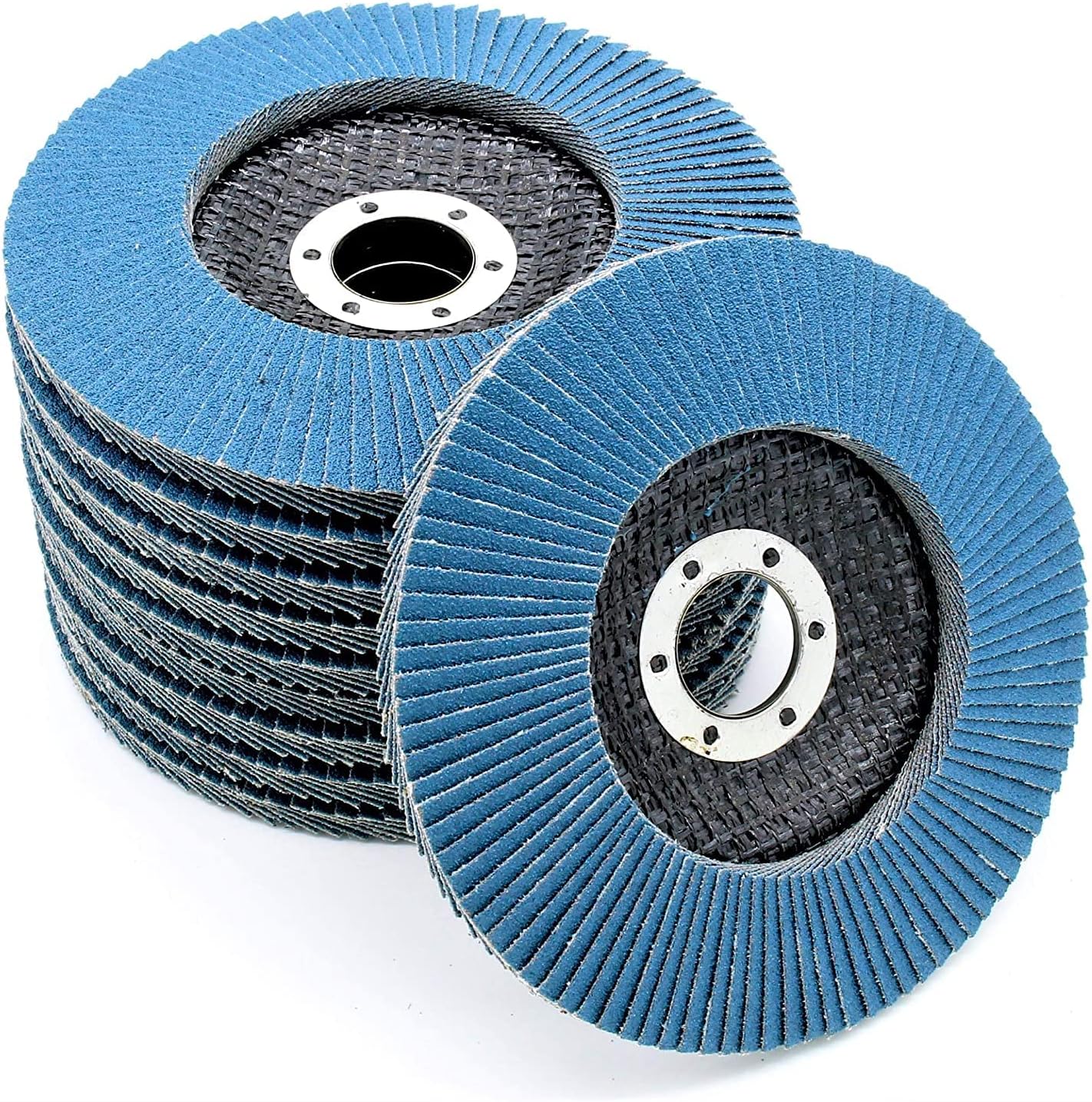 S&R 10 Disques à Lamelles 115 Abrasifs pour Acier Inox Bois Métal Grain ...