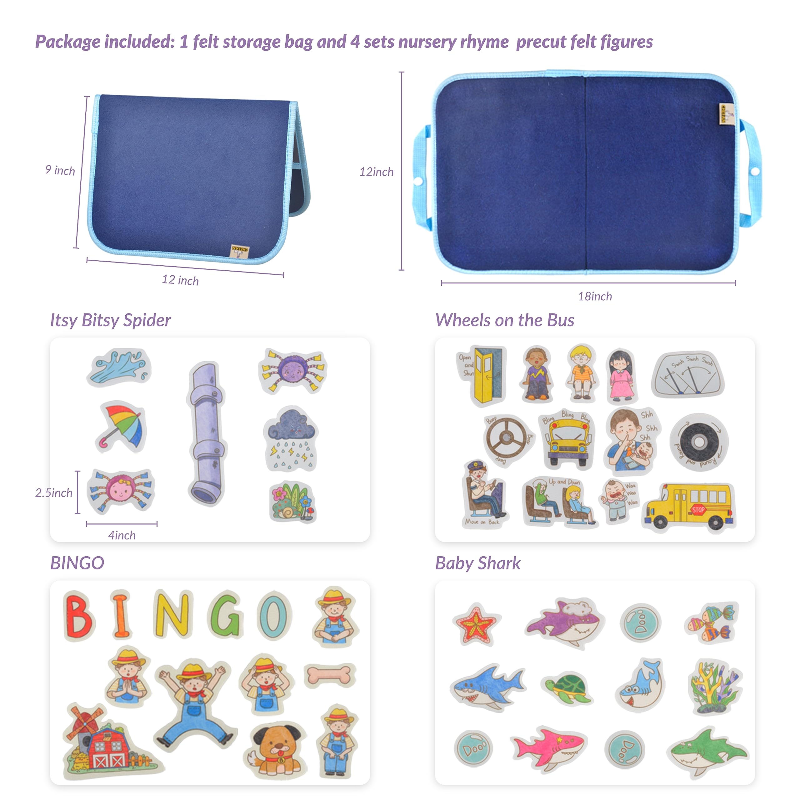 Snapklik.com : CHEFAN Felt Flannel Boards Stories Precut Figures For ...