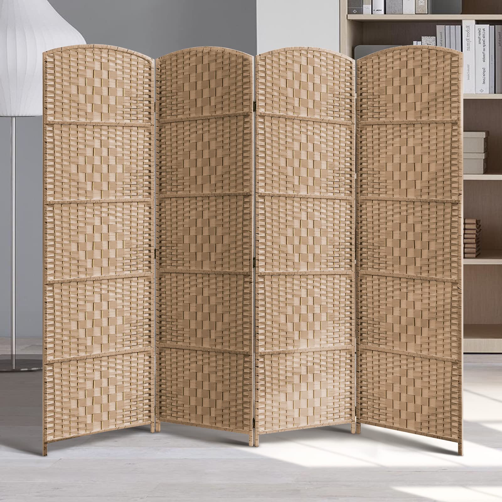 Room Divider 4 Panel, Krute 6Ft 19.7" Wide Partition Folding Screen ...