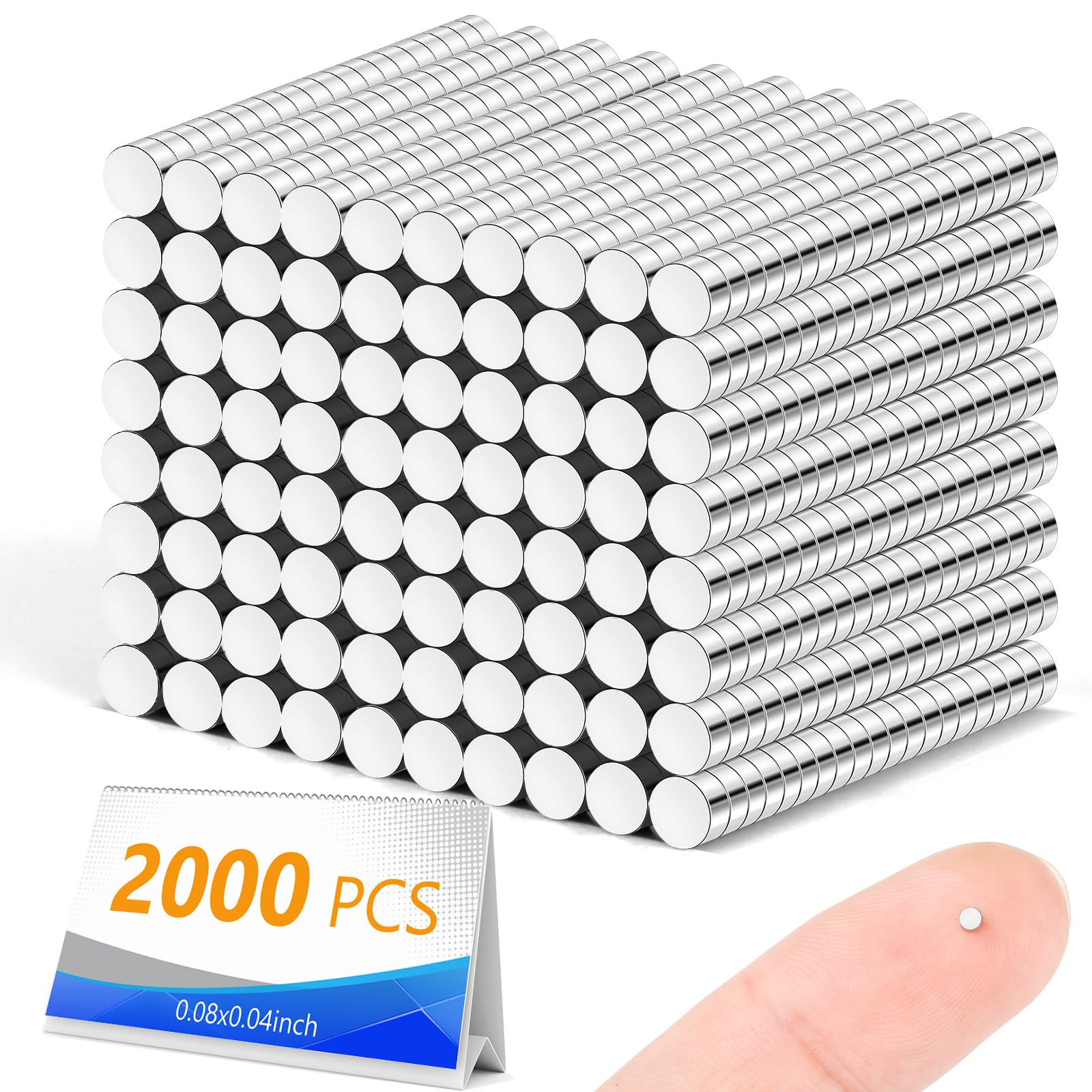 Snapklik.com : 2000 Pack Small Magnets, 2x1mm Refrigerator Magnets Rare ...