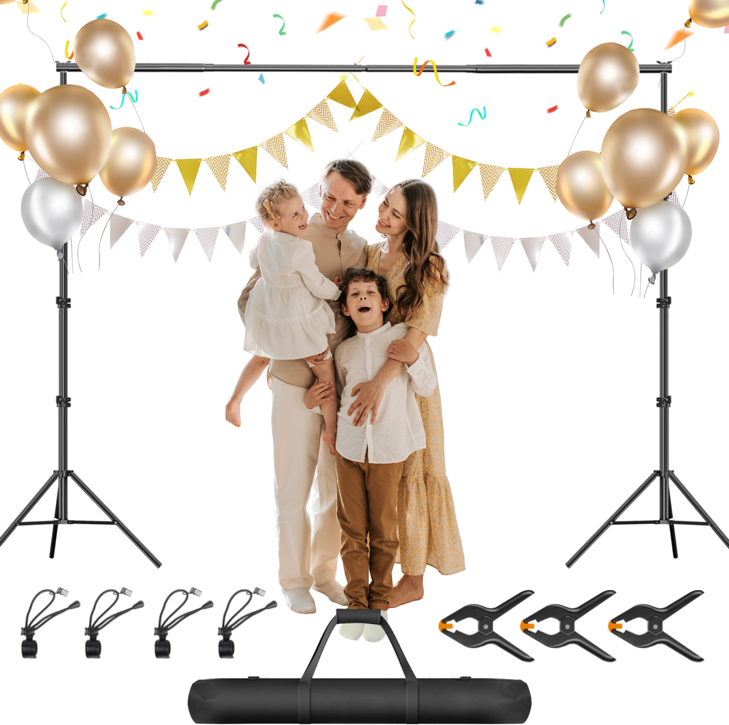 Amazon.com : GLOSHOOTING Backdrop Stand for Photoshoot, 8.5 x 10 ft ...