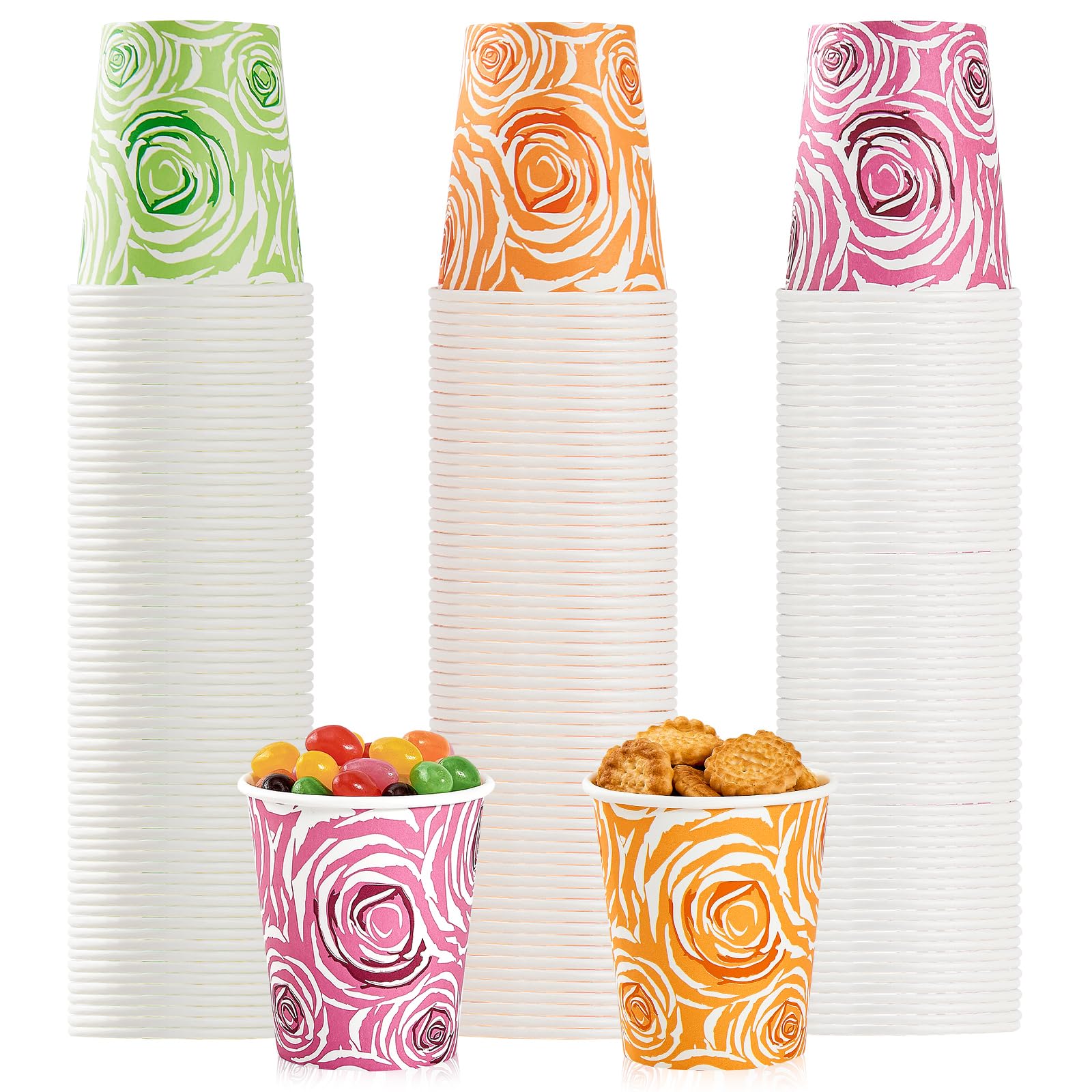 Amazon.com: FIKSYK 500 Pack 5oz Disposable Paper Cups, Colorful Paper ...