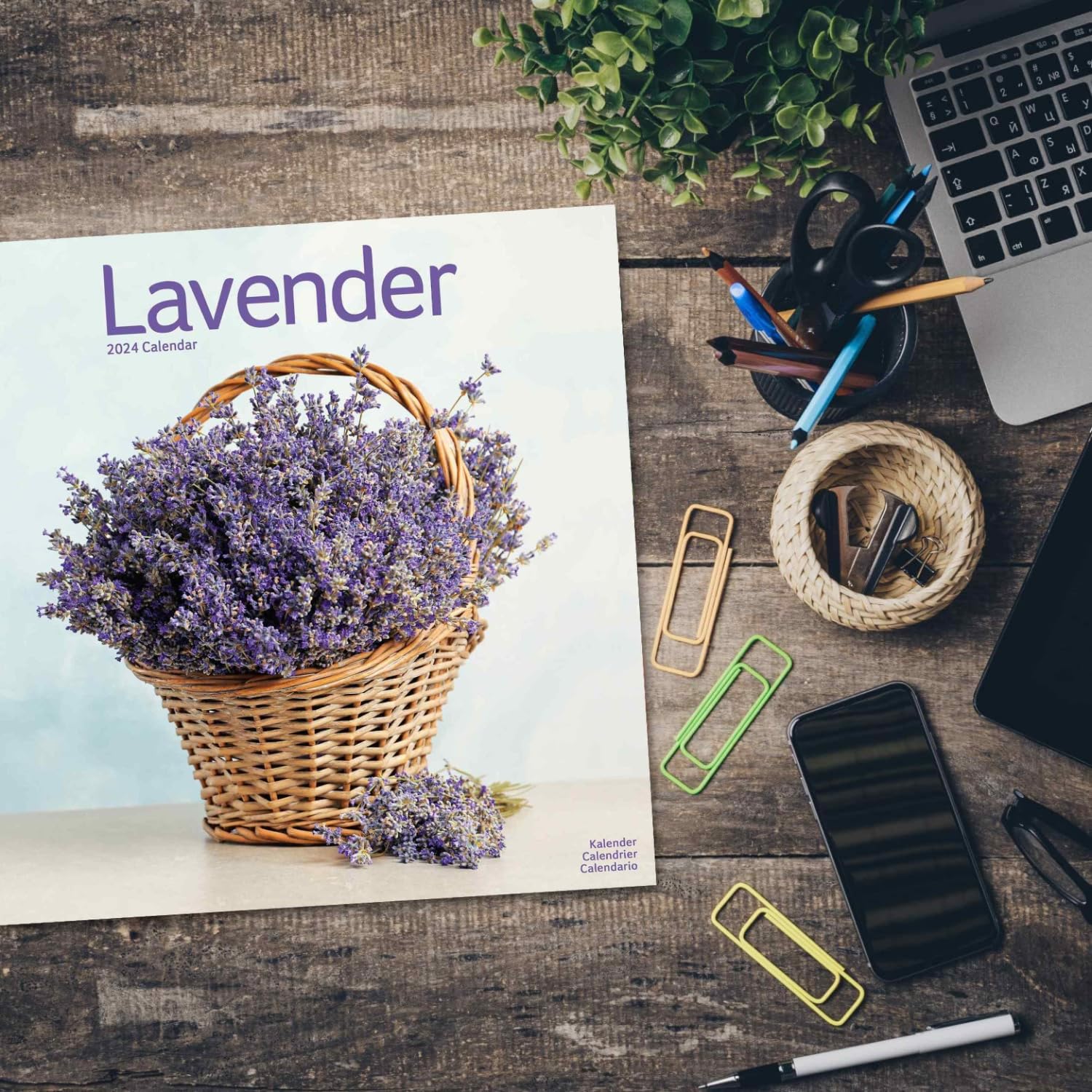 Snapklik.com : 2023 2024 Lavender Calendar - Monthly Wall Calendar - 12 ...