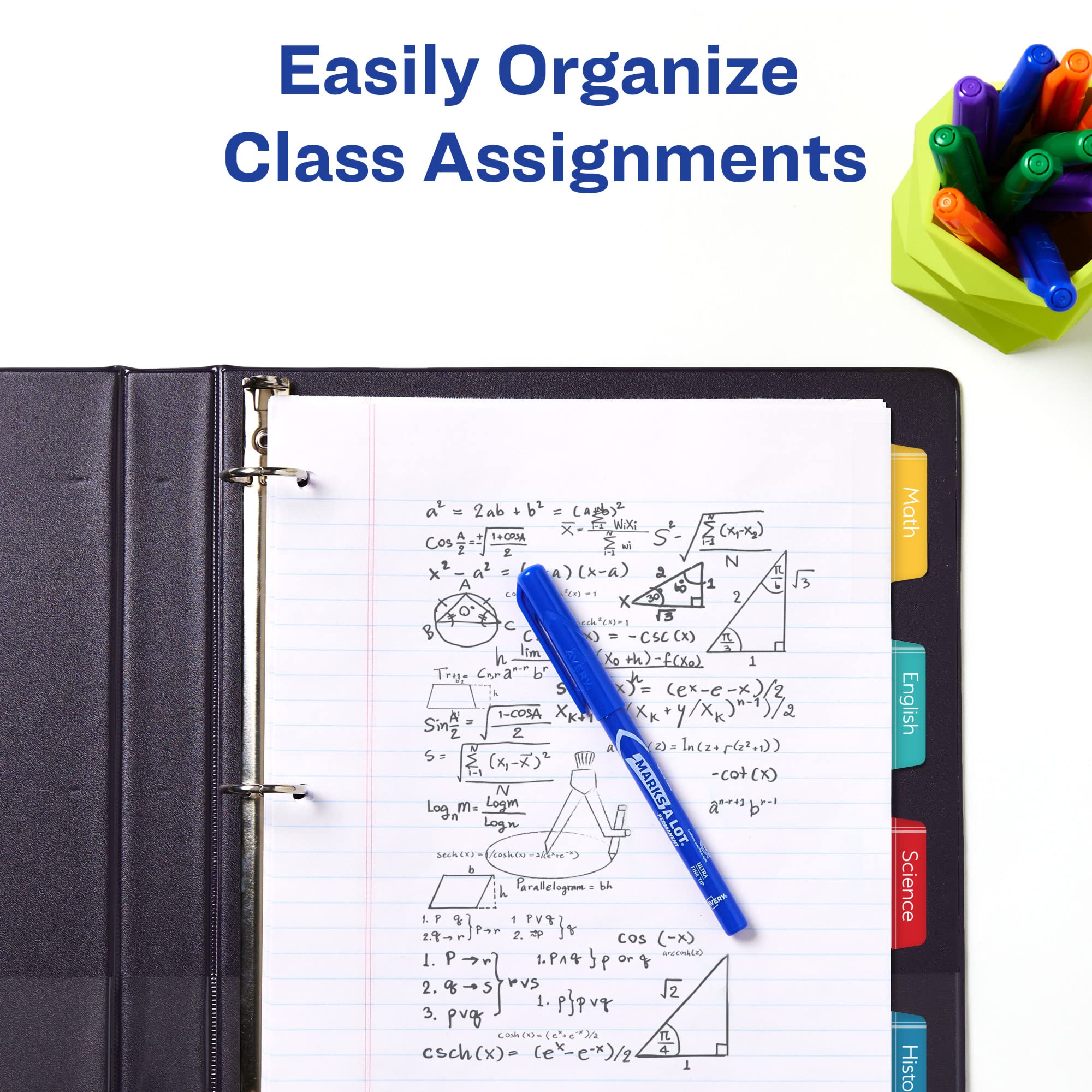 Snapklik.com : Avery Ultra Tabs Bundle, Student And School Subject Tabs ...