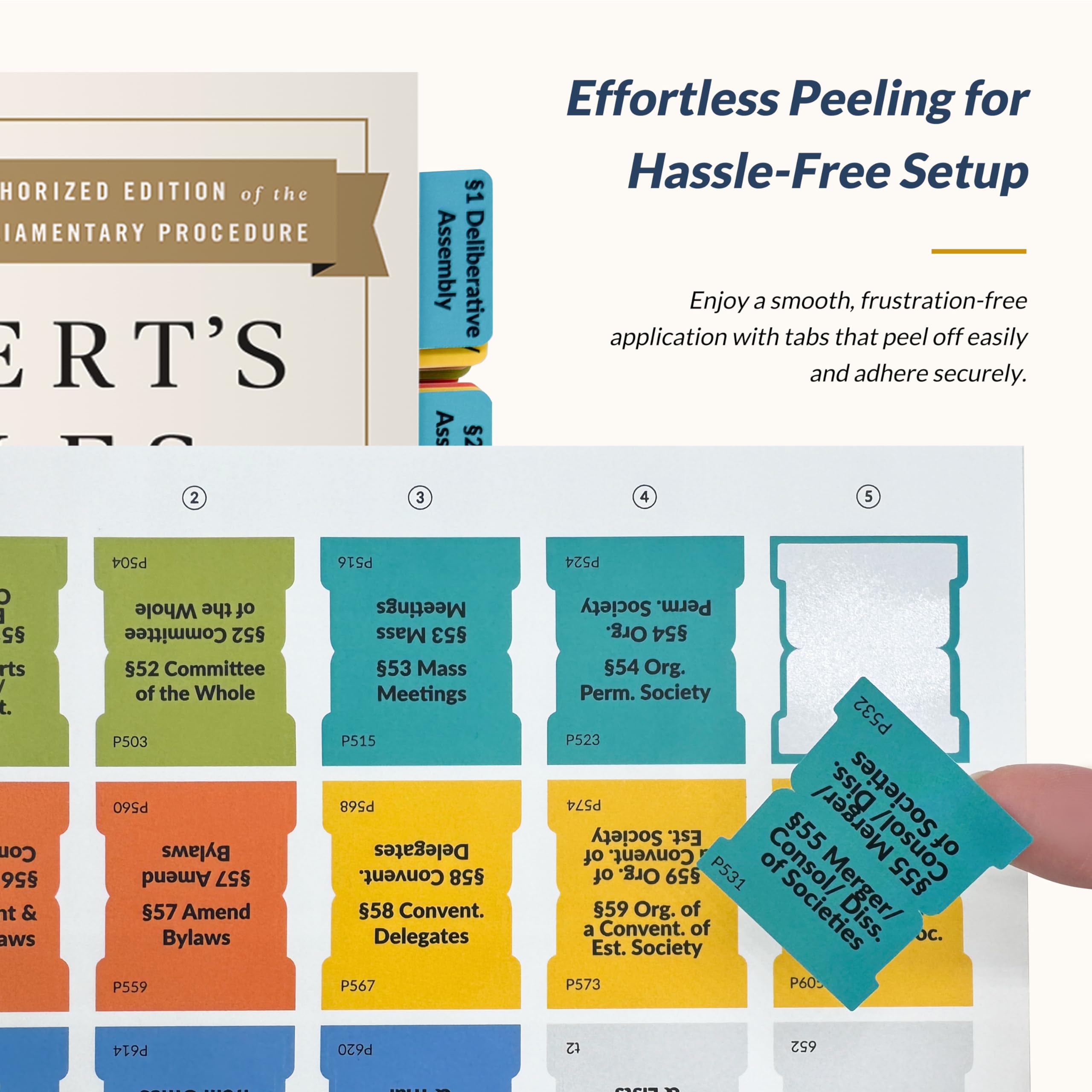 Snapklik.com : Harfesto Book Tabs For Roberts Rules Of Order, Newly ...