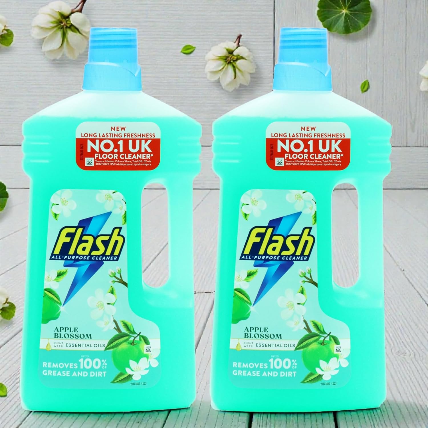 Flash Multipurpose Floor Cleaner Apple Blossom – 2 x 1000ml : Amazon.co ...