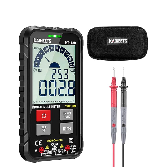 Buy KAIWEETS Digital Multimeter Auto-Ranging 6000 Counts TRMS Ultra ...