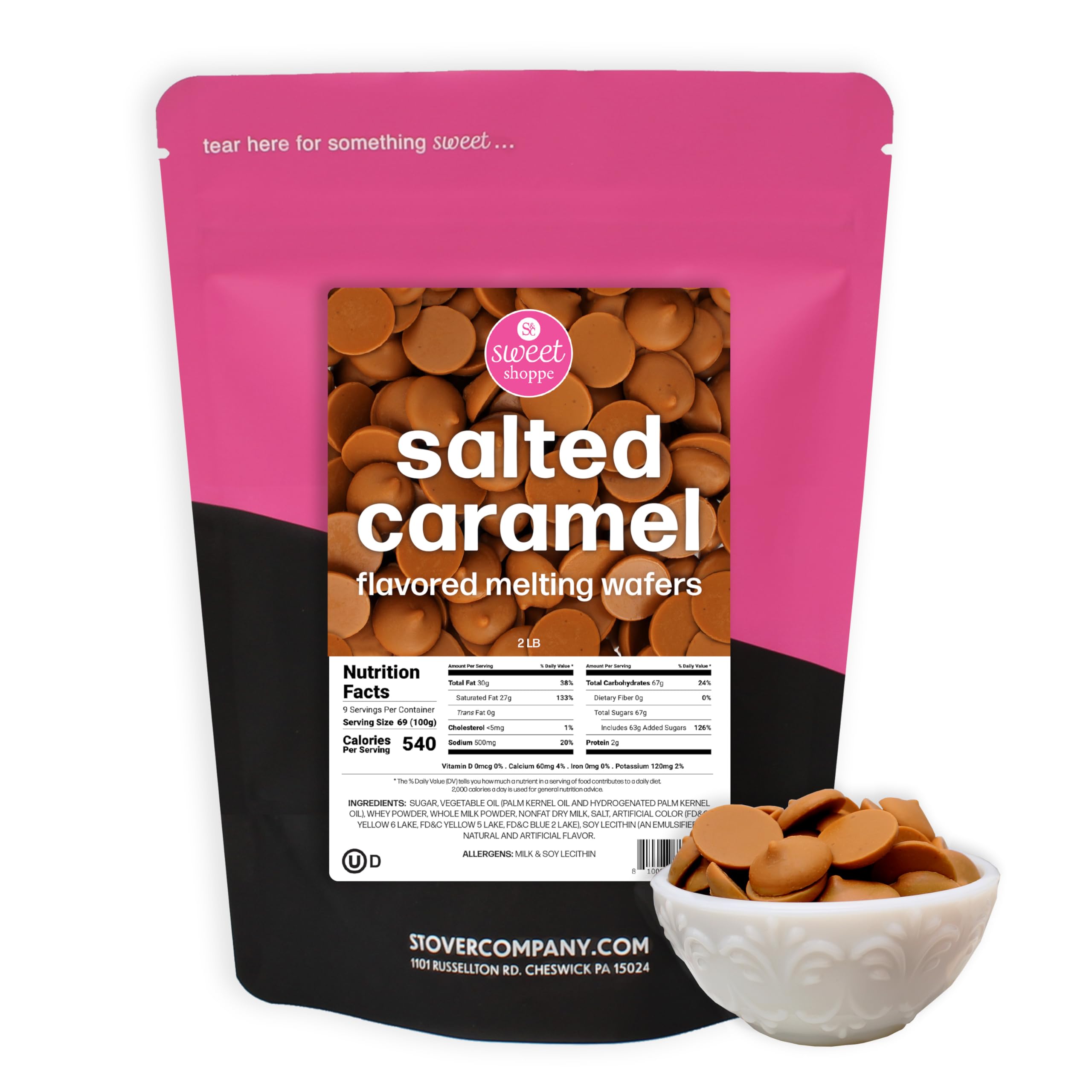 Amazon.com: Sweet Shoppe Salted Caramel Flavored Melting Wafers, Salted ...