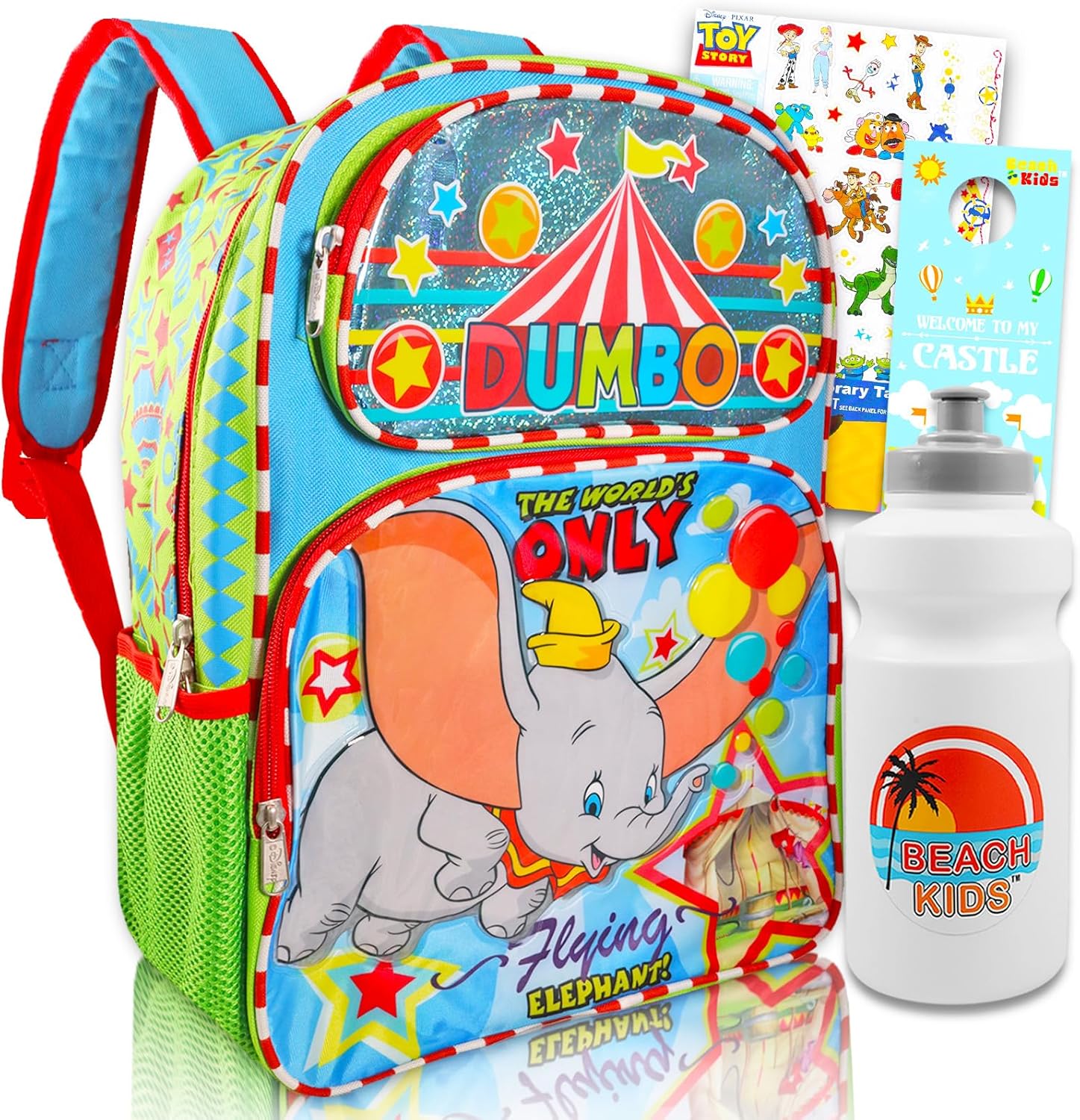 Amazon.com | Disney Dumbo Backpack Set for Kids - Bundle with 16" Dumbo ...