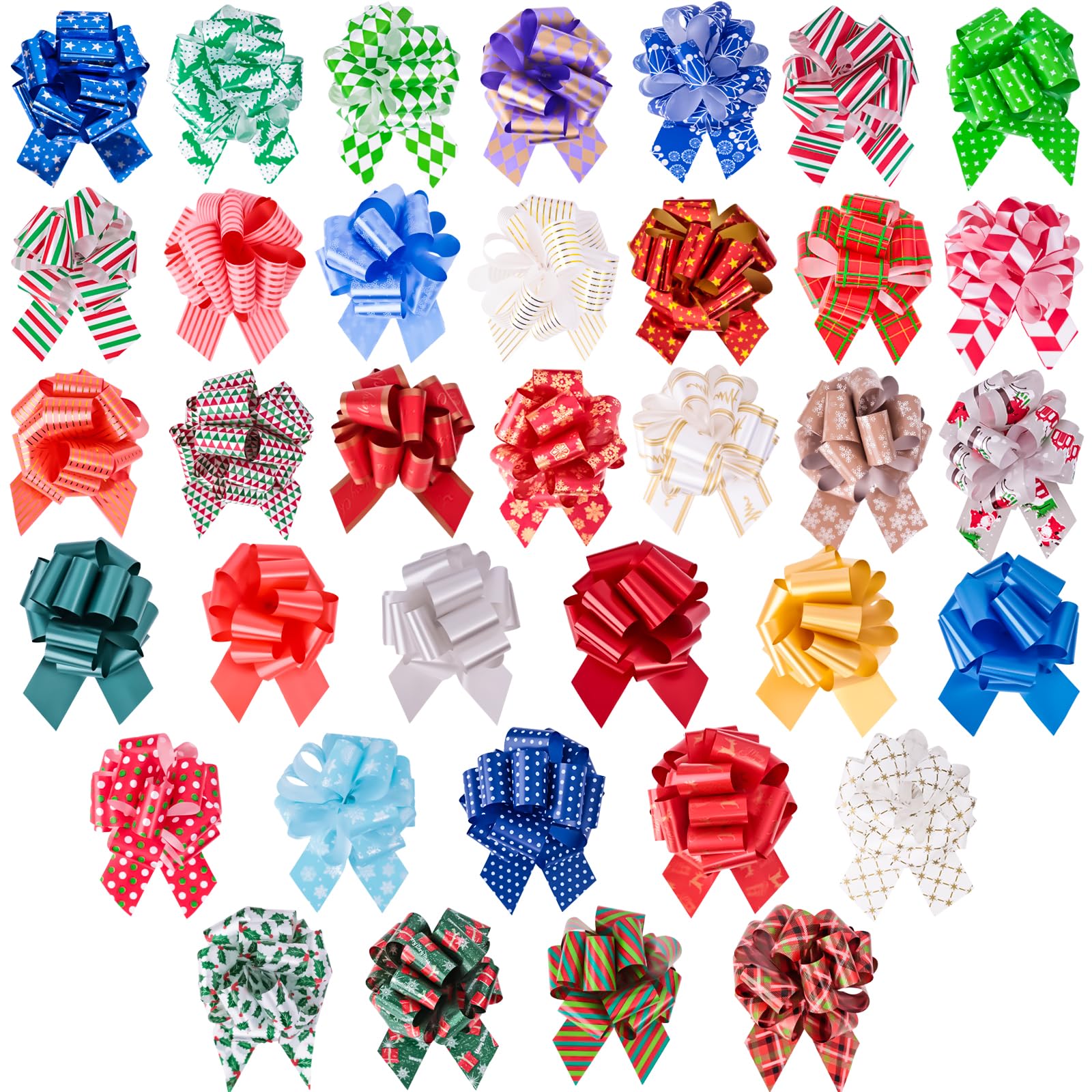 Amazon.com: VGOODALL 48PCS Christmas Pull Bows, Multicolor Christmas ...
