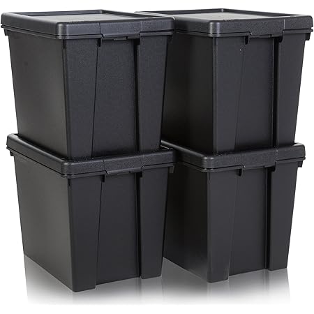 Wham Pack 3 Wham Bam 24L Box & Lid Recycle Black : Amazon.co.uk: Home ...