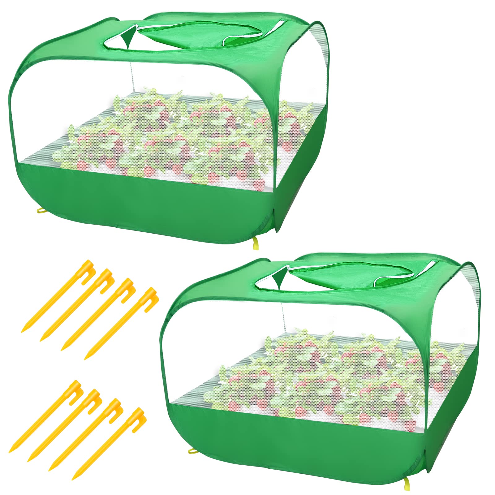 Amazon.com : 2 PCS Pop Up Mesh Plant Cover Weatherproof Pop-Net ...