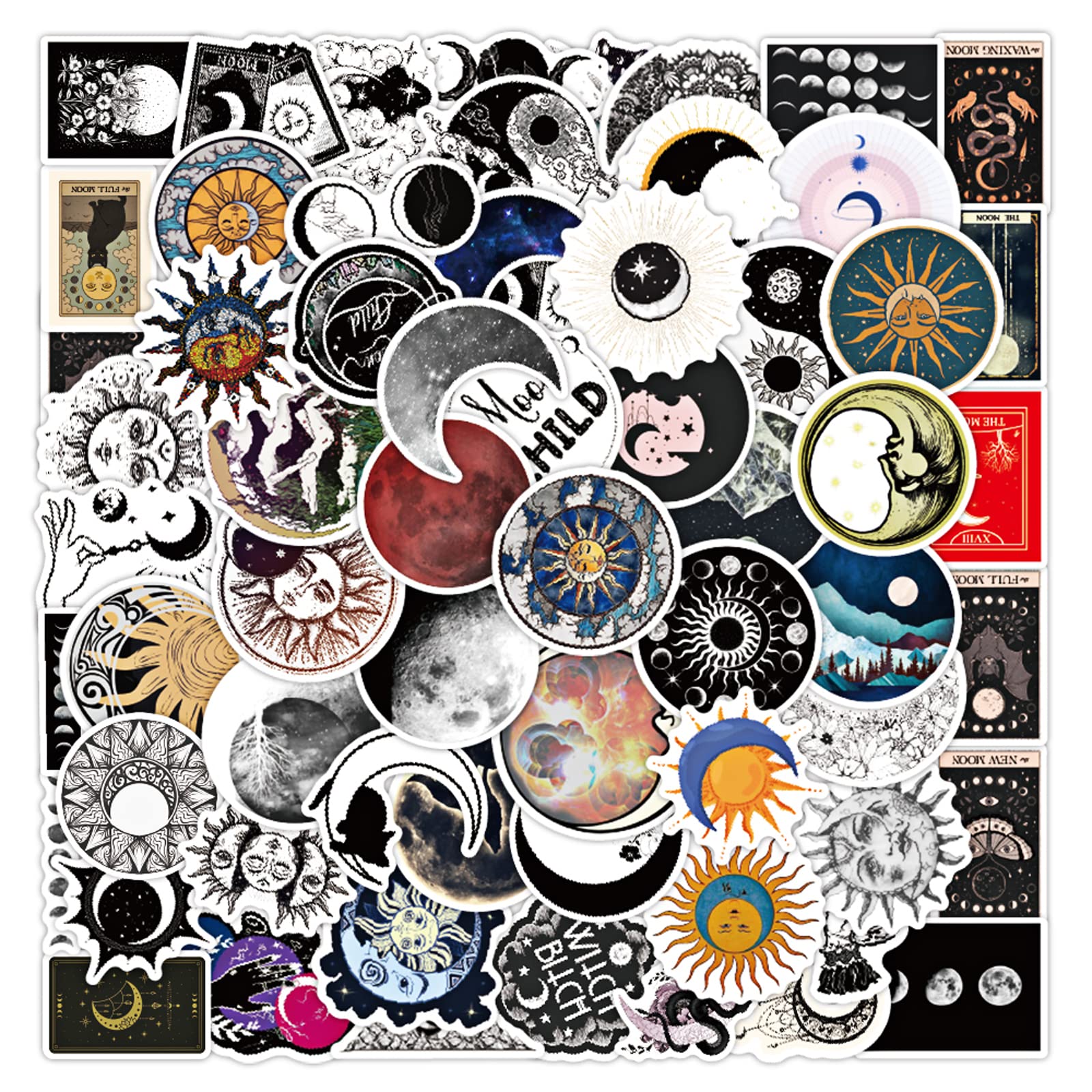 Moon Sticker ATC 20.32 Cm New Fluorescent Stickers Star And Moon (pack