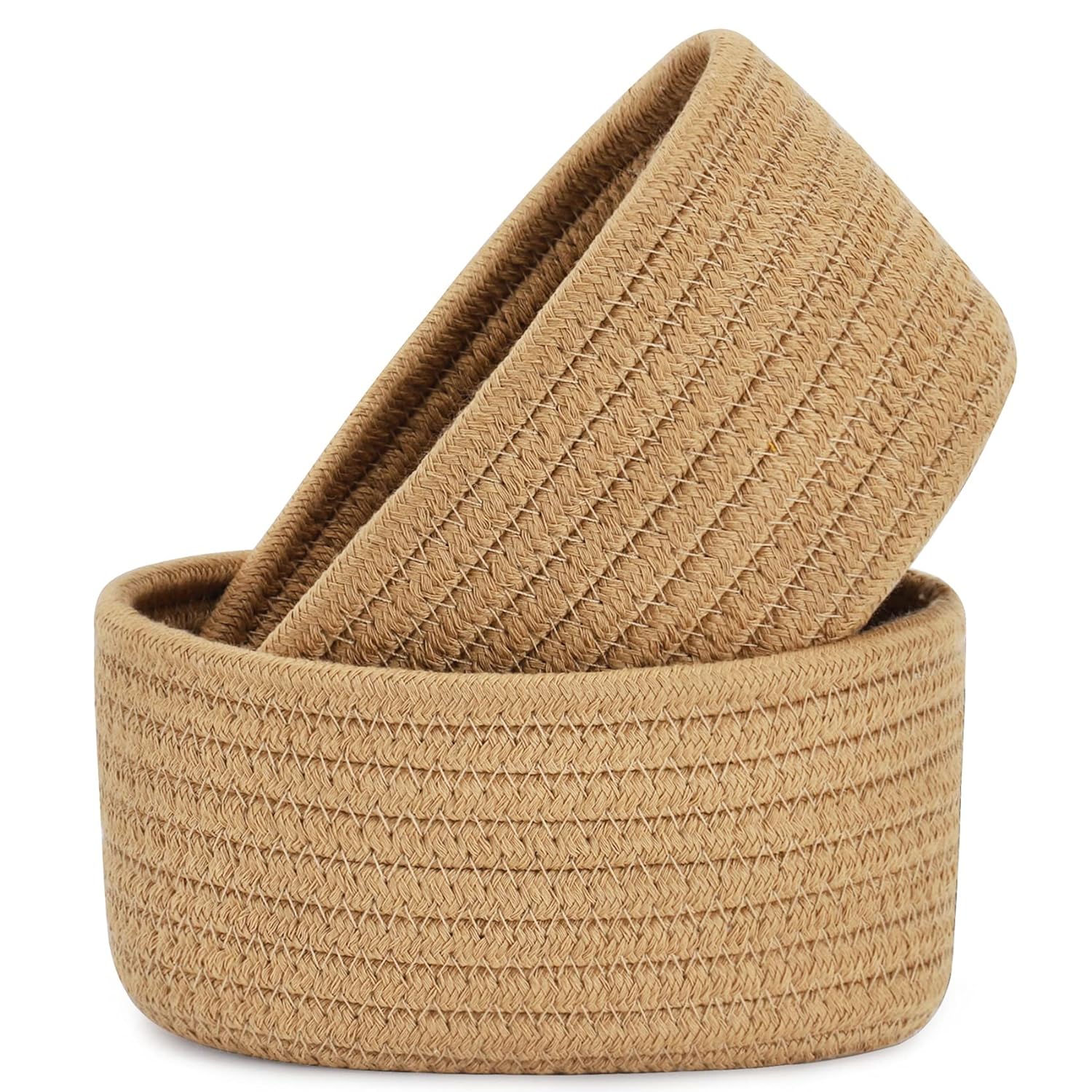 Amazon.com : 【2 Pack】ABenkle Small Woven Baskets, Tiny Oval Shallow ...