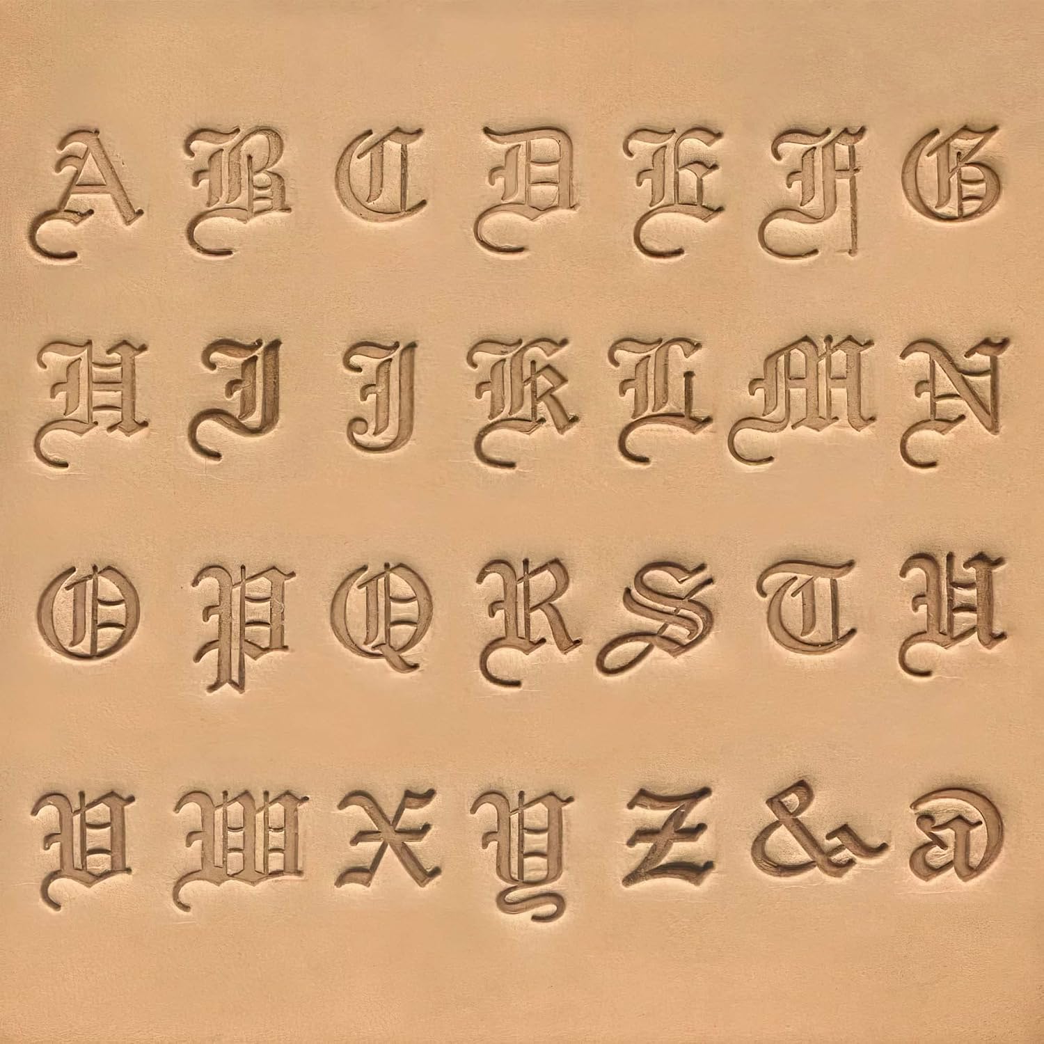 Amazon.com: Old English Alphabet Letter Stamp Set - 29 Piece Metal Tool ...