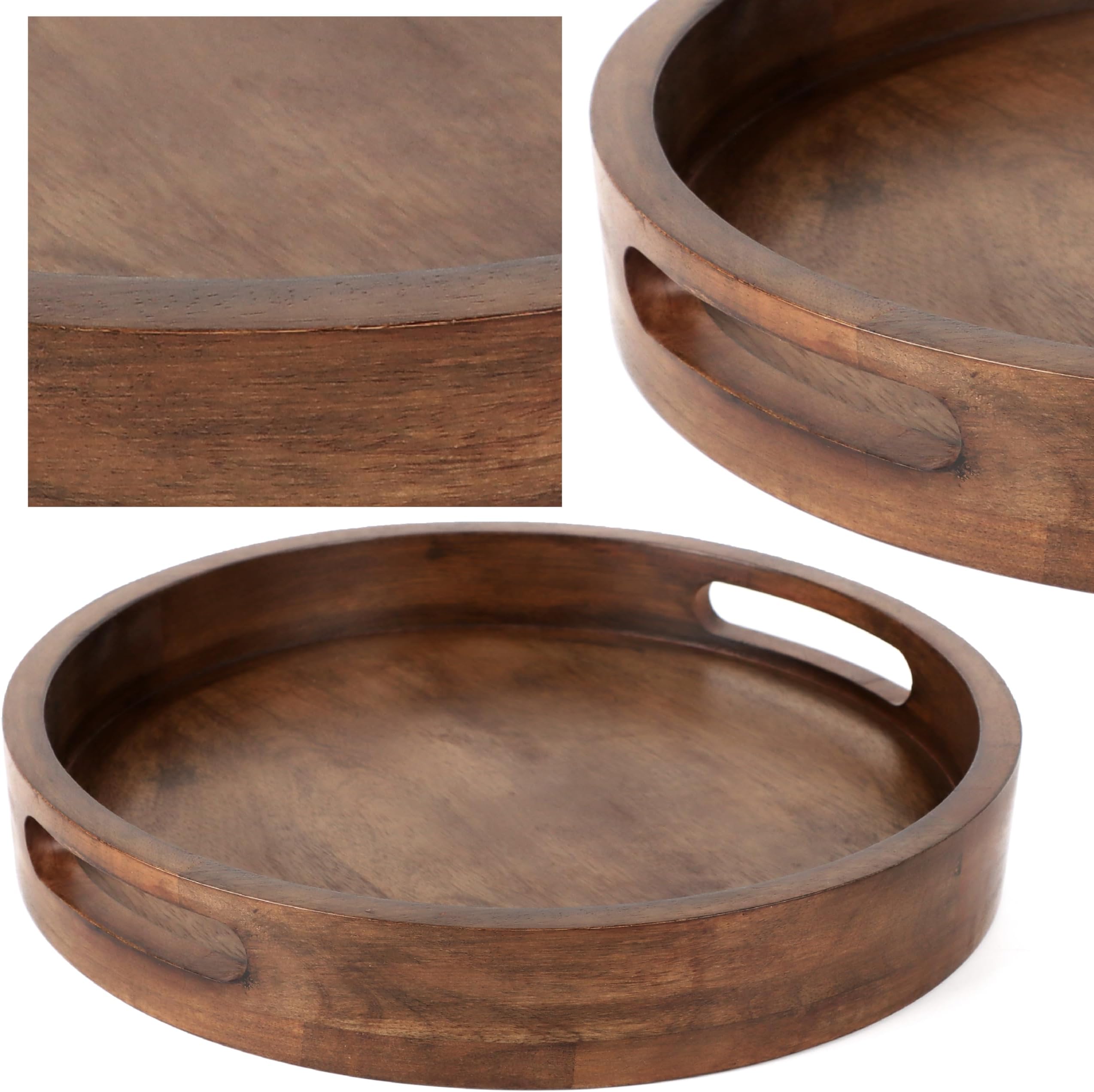 Amazon.com: Wooden Decorative Tray,Coffee Table Tray with Wood Beaded ...