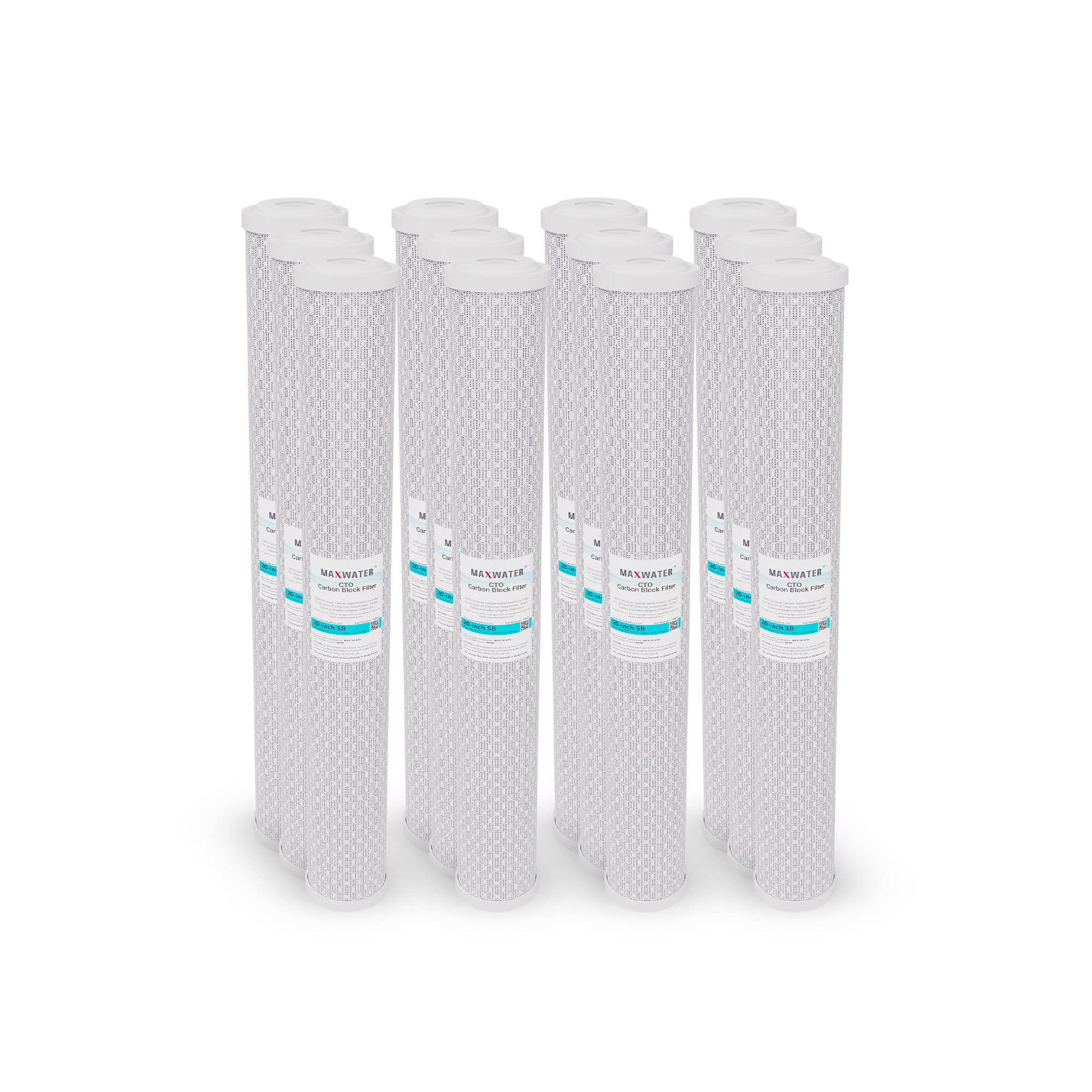 Amazon.com: (12 Pack) CTO Filters 20" x 2.5" Slim Blue Whole House ...