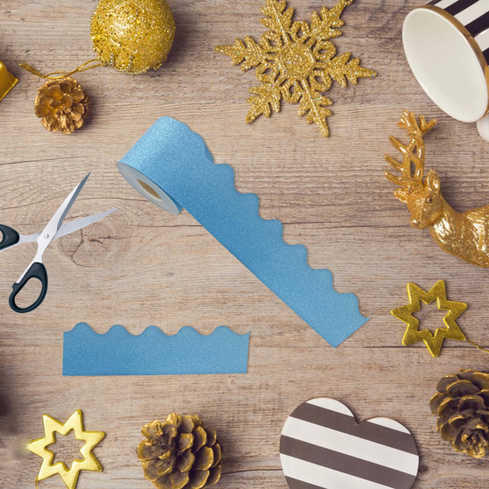 Snapklik.com : 65Feet Shine Scalloped Bulletin Board Border ...