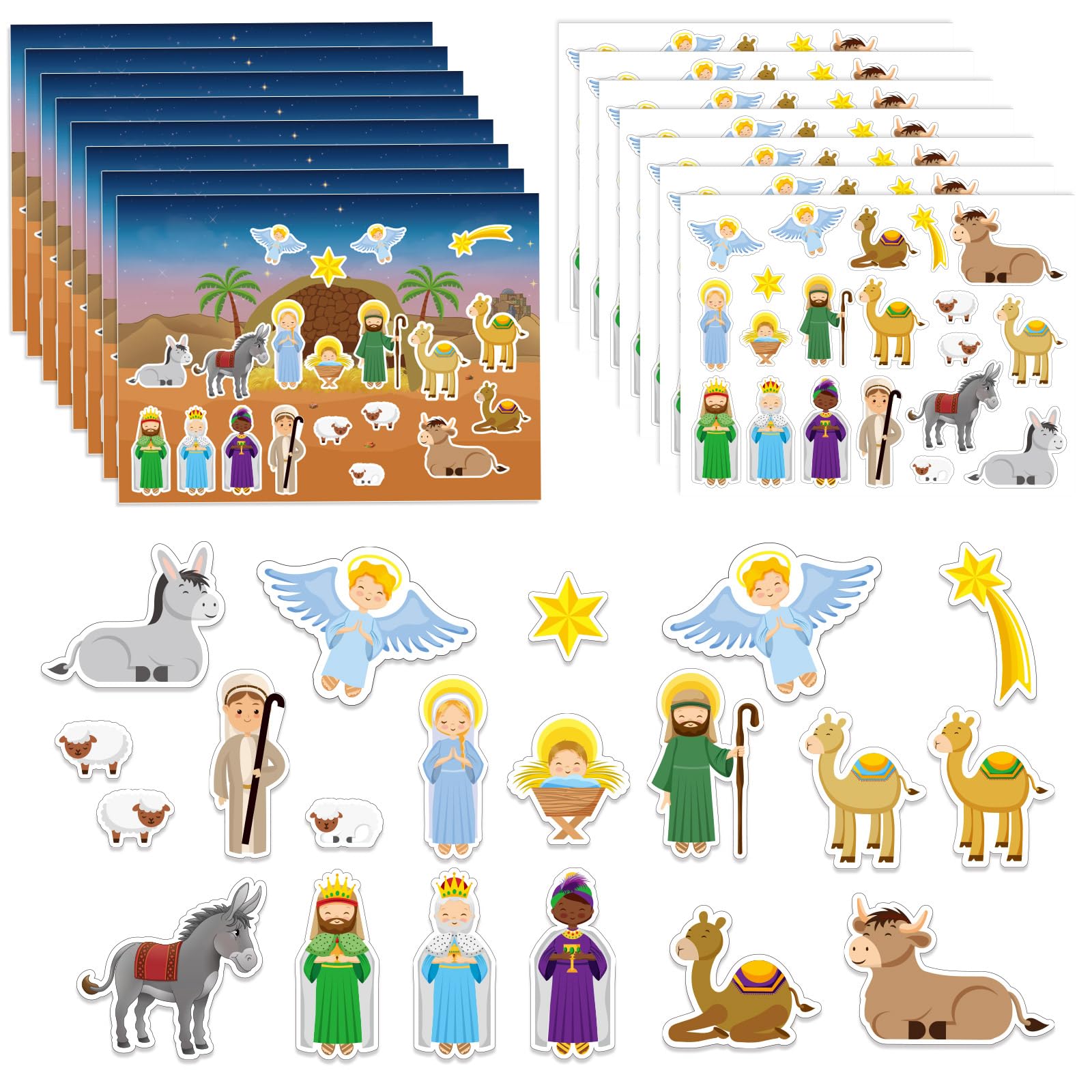 Nativity Scene Characters Cut Out Nativity Paper Cut Outs Silhouettes