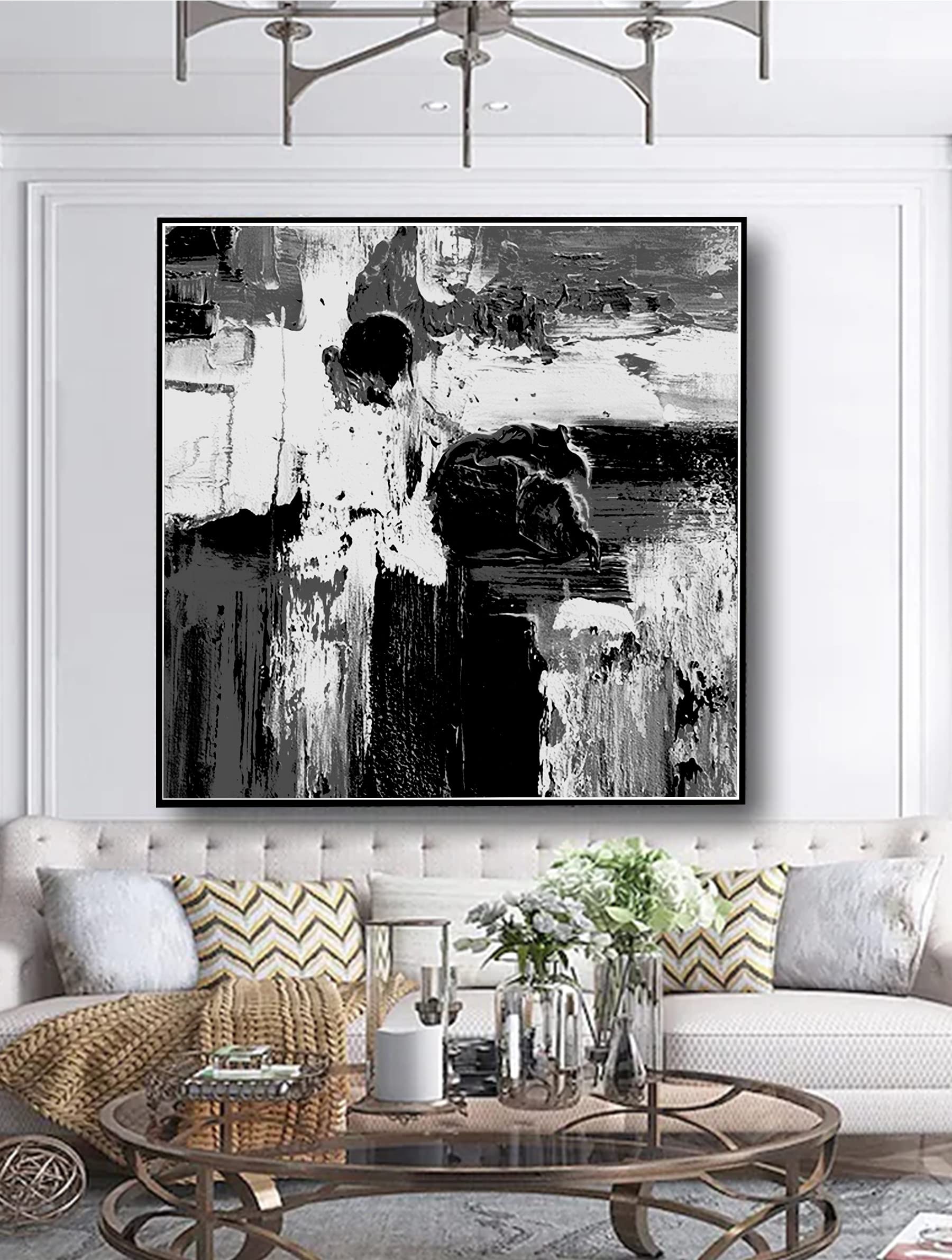 Black Abstract Modern Art Gallery Free Custom Printable Framed
