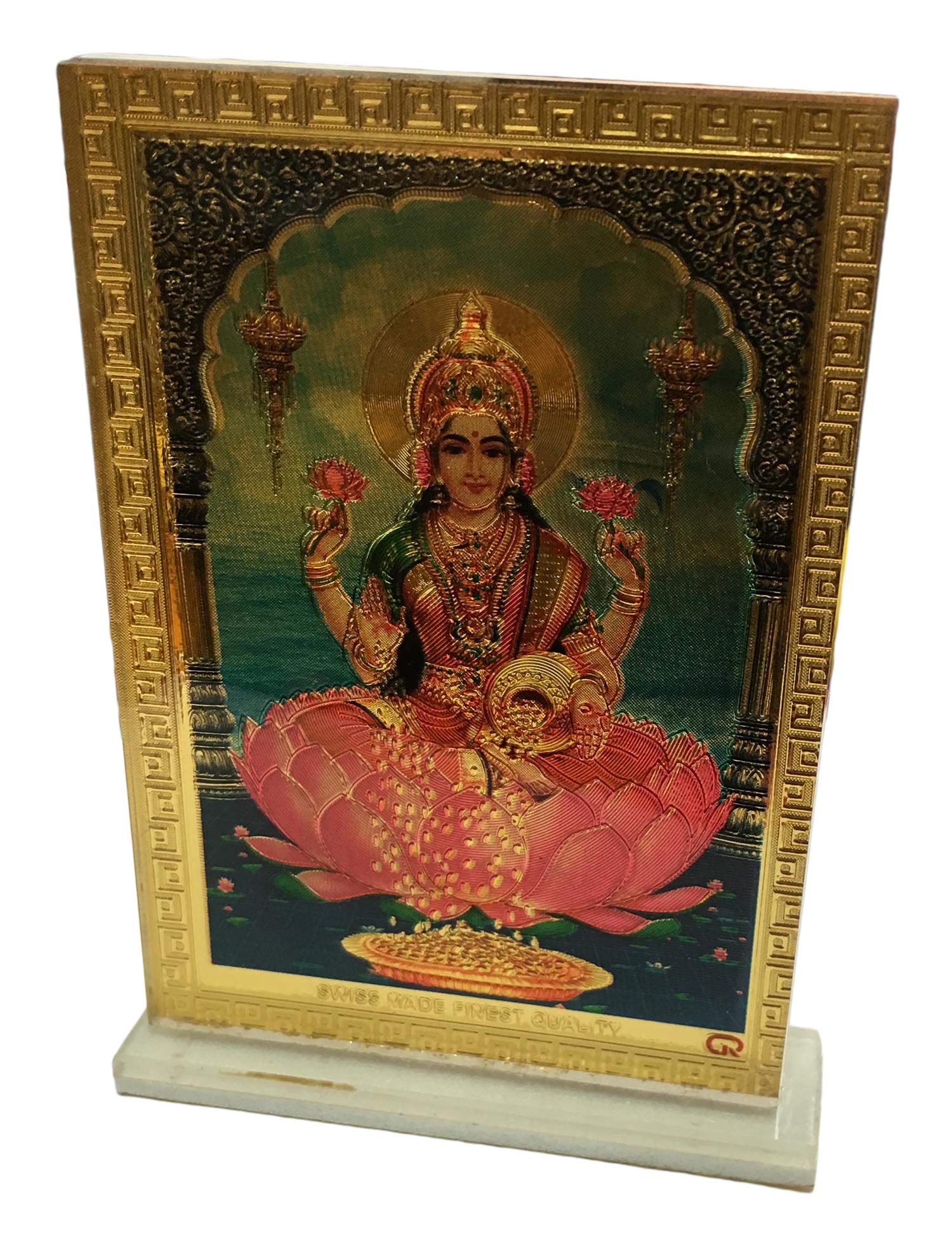 Buy Padma Craft Lakshmi Goddess of Prosperity Desk Dashboard Gold ...